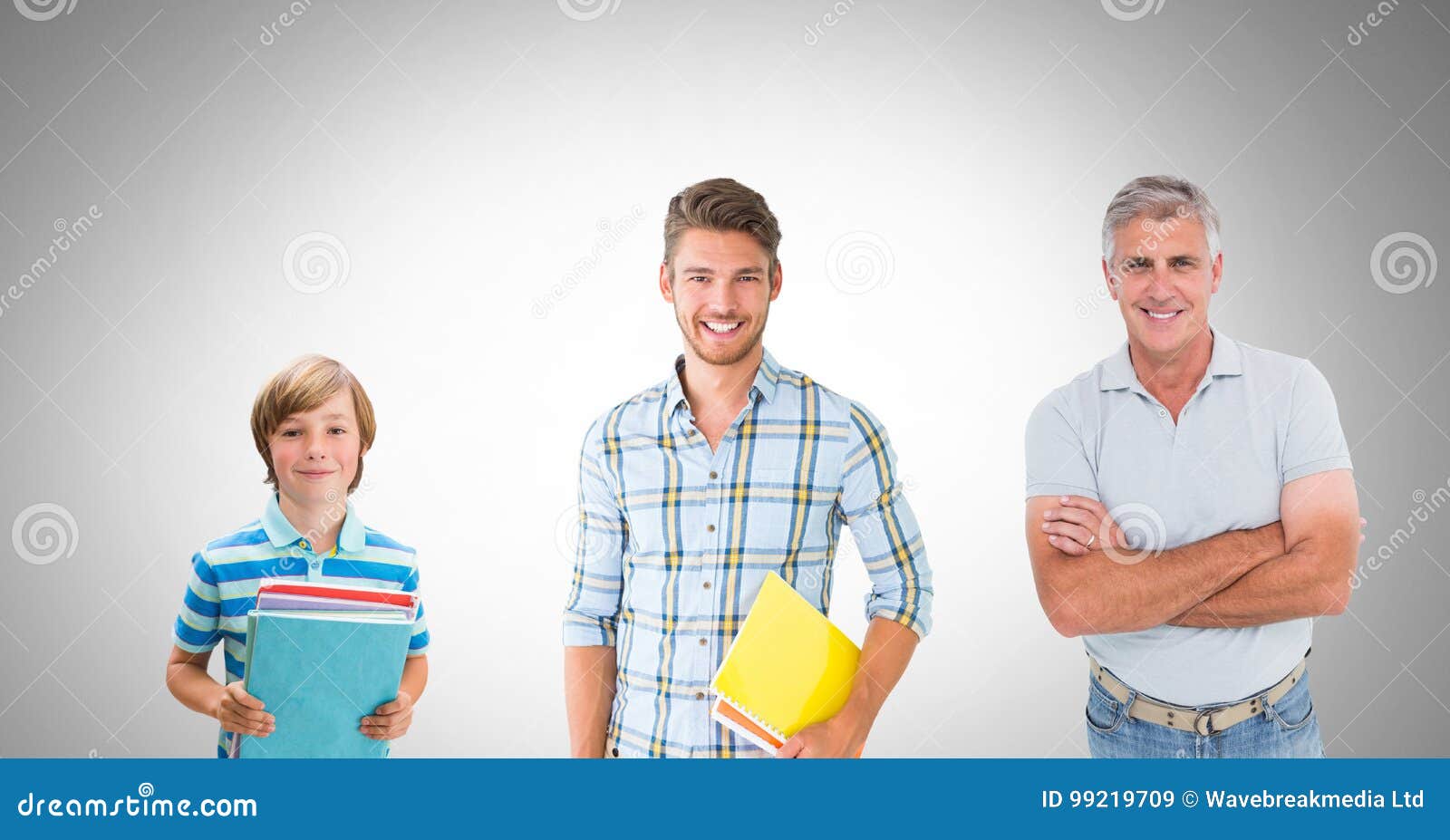 Men of Age Generations Growing Up Stock Image - Image of early, back ...