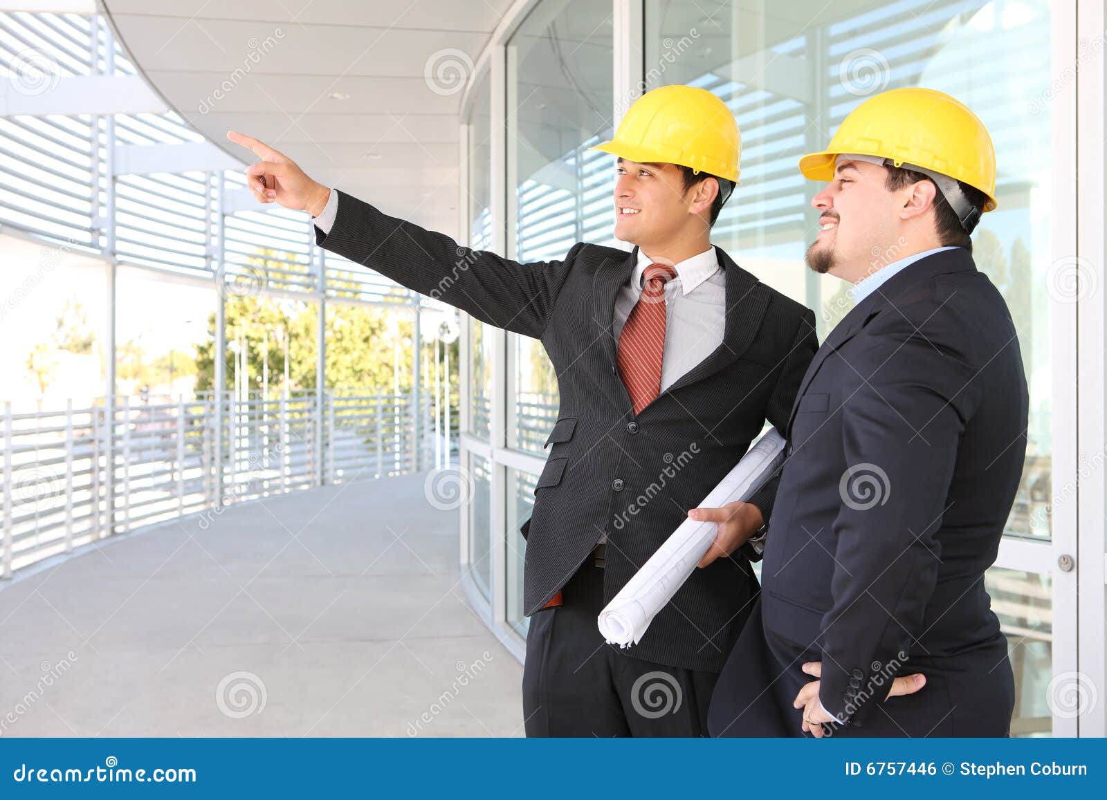 Men Architects on Construction Site Stock Photo - Image of occupation ...