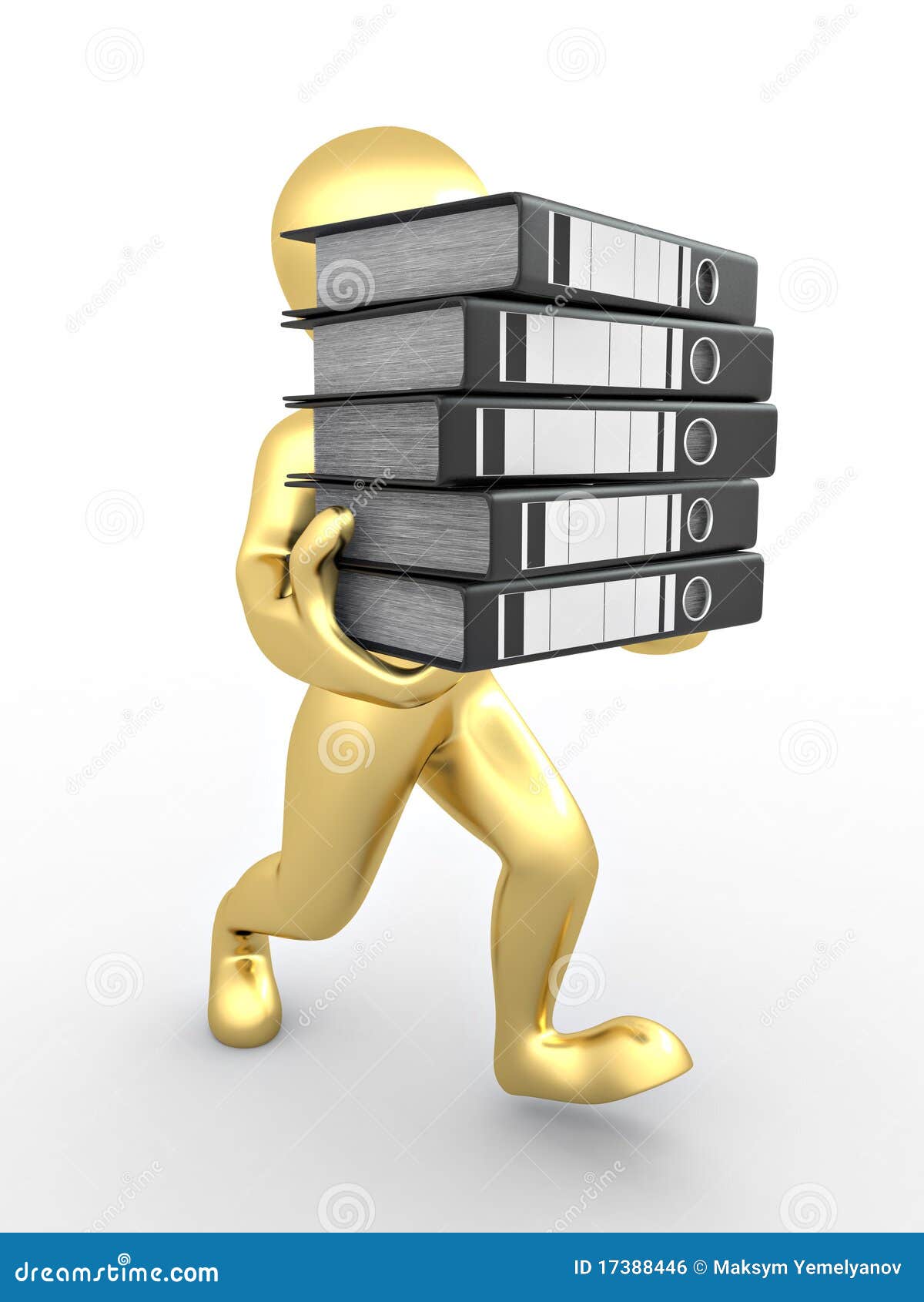 Men with Archive from Folders. Stock Illustration - Illustration of ...