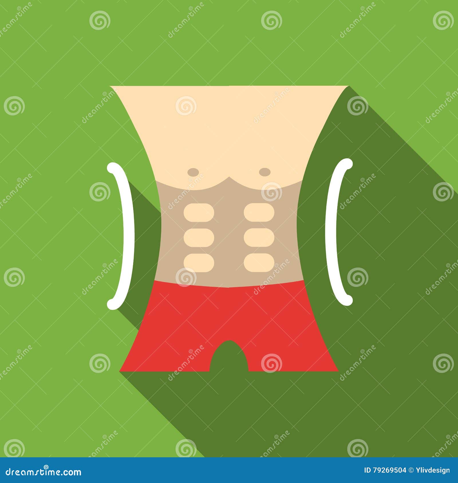Men Athletic Torso Icon, Flat Style Stock Vector - Illustration of ...