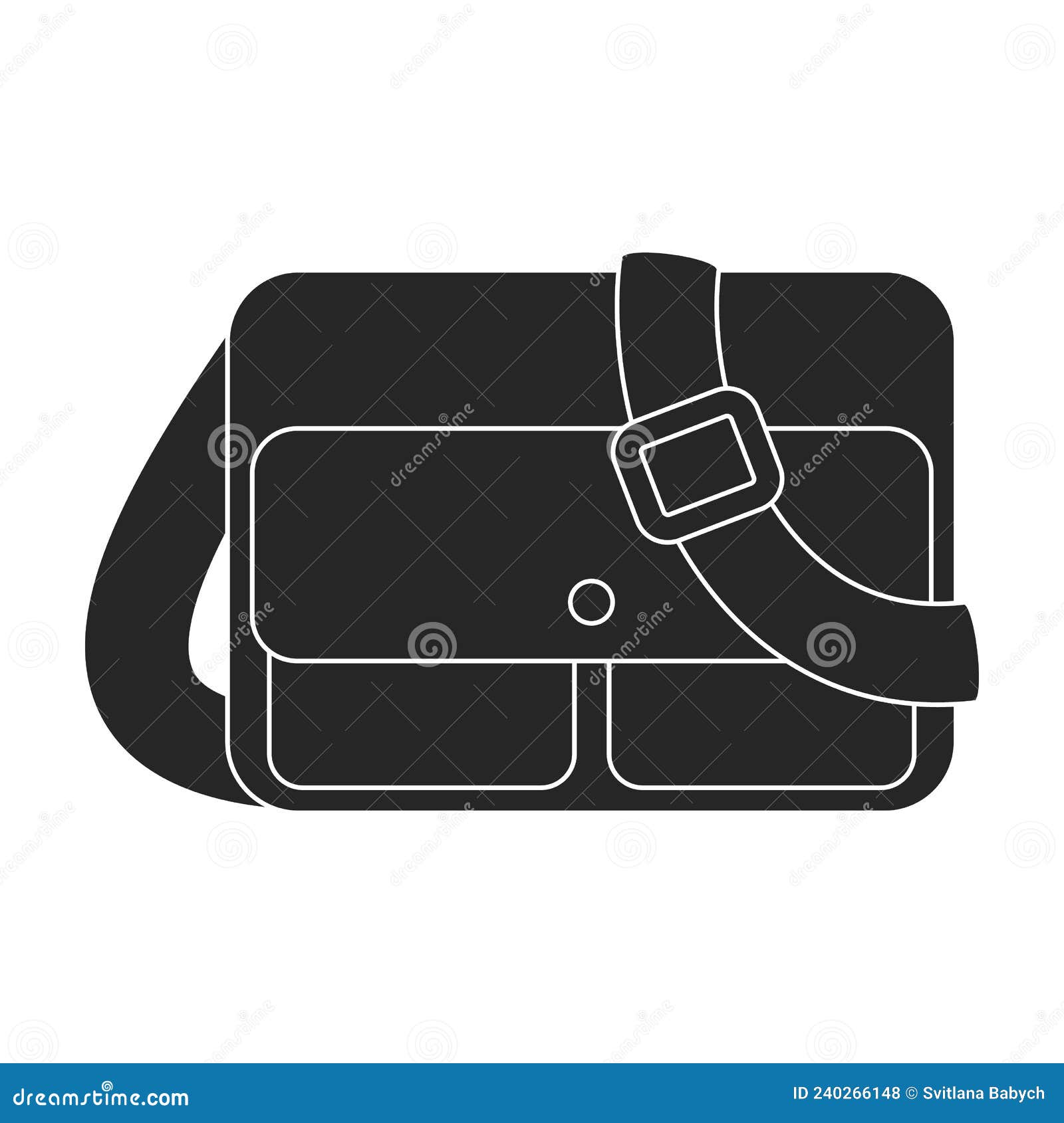 Men Bag Vector Icon.Black Vector Icon Isolated on White Background Men ...