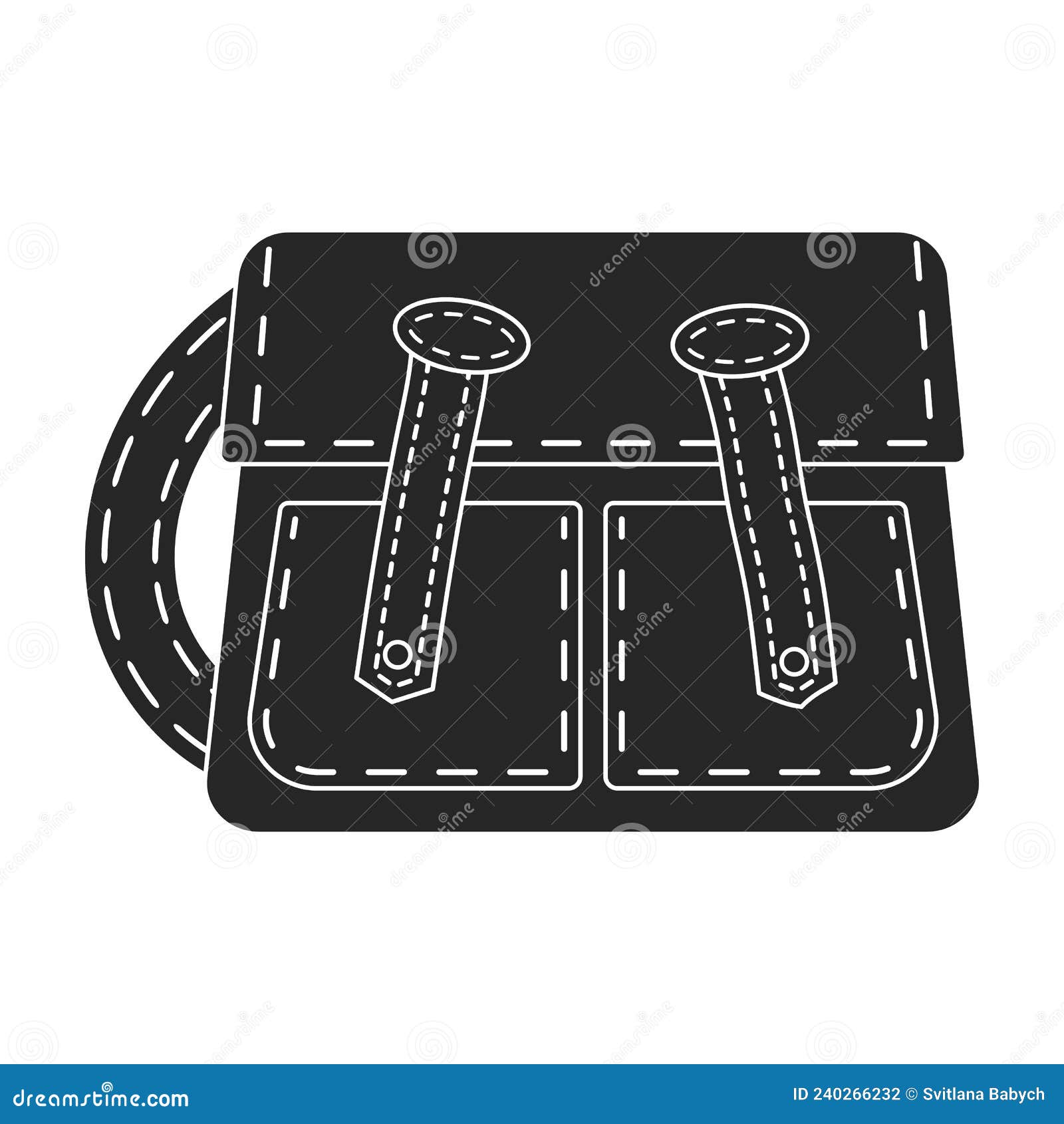 Men Bag Vector Icon.Black Vector Icon Isolated on White Background Men ...