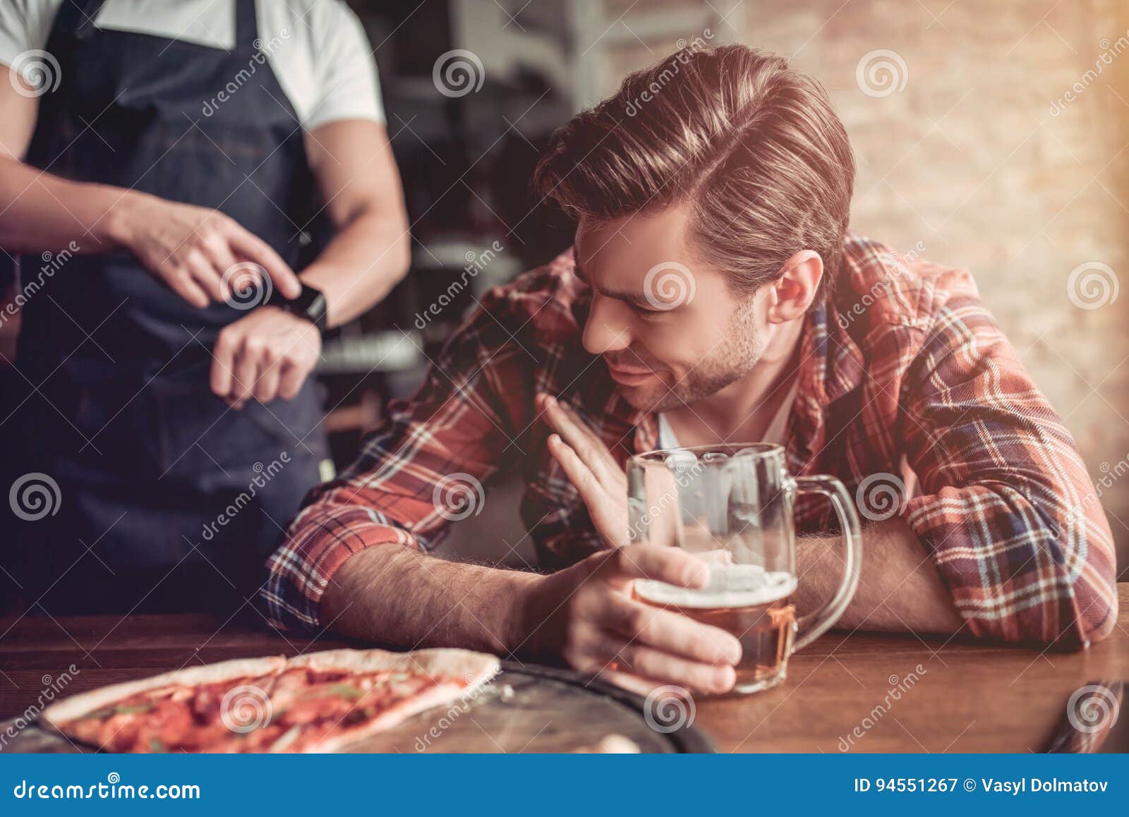 Men in bar stock image. Image of group, drink, beer, bartender - 94551267