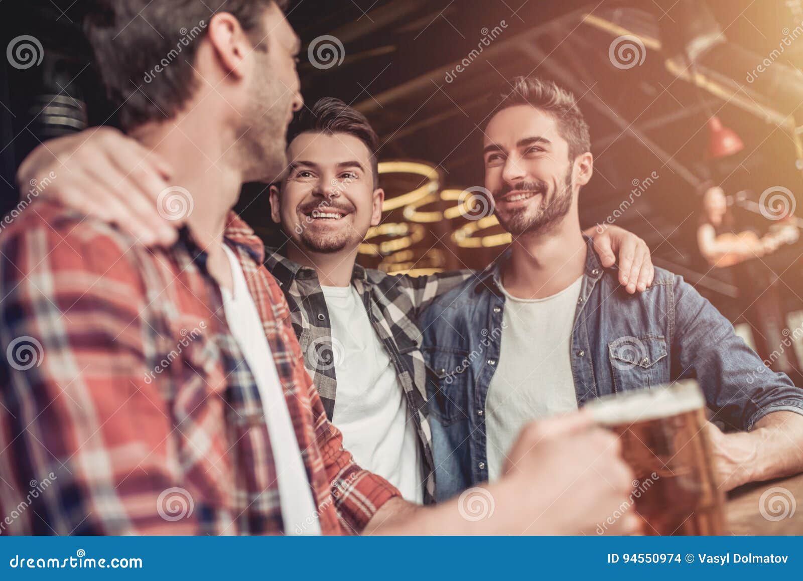 Men in bar stock photo. Image of pint, glass, drinking - 94550974