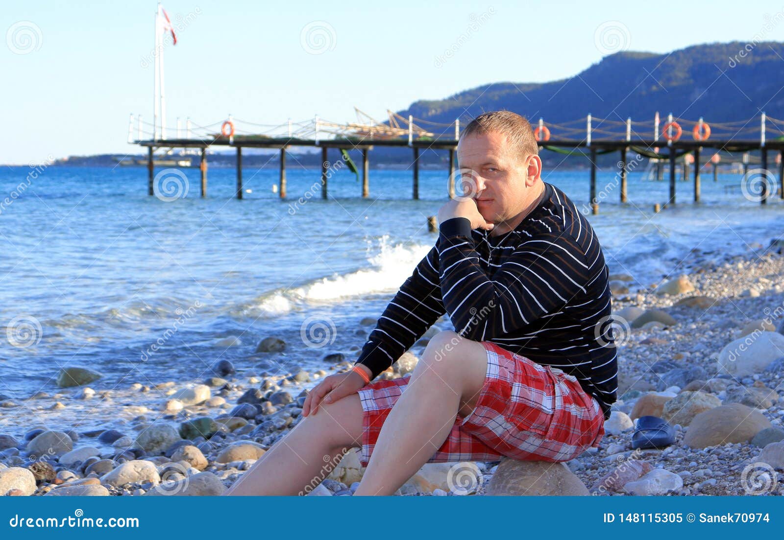 Men on the beach stock image. Image of people, portrait - 148115305