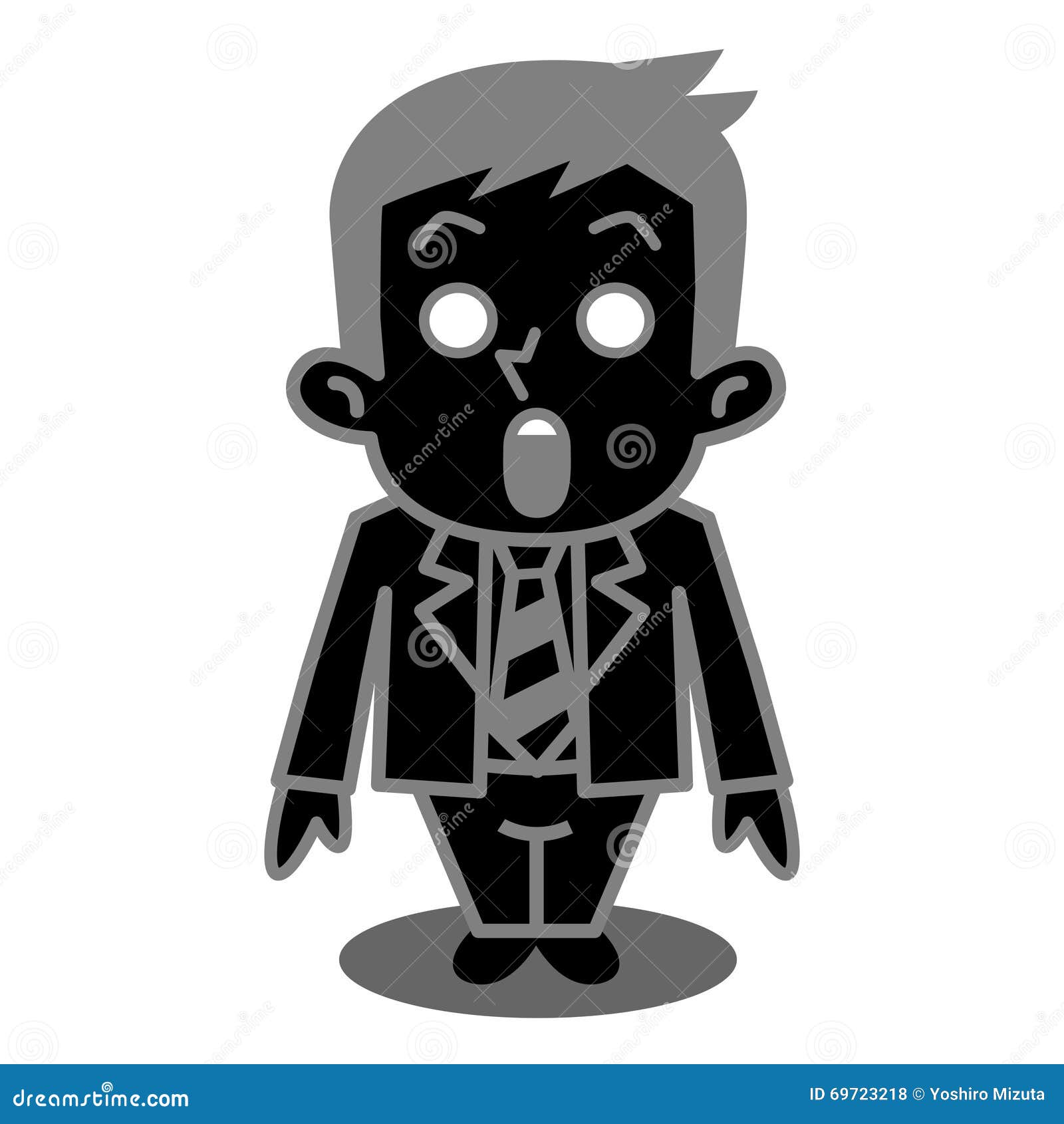 Underdog Businessman Fighting Against Repression And Injustice. Cartoon ...