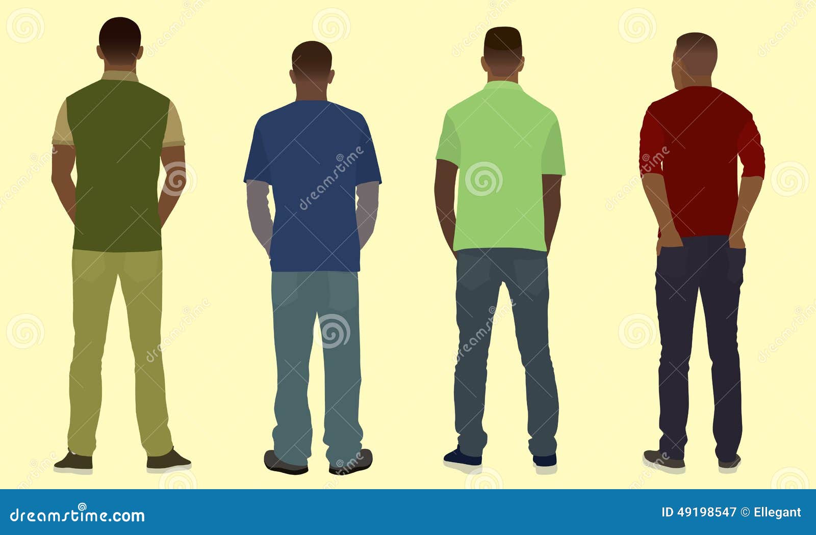 Men from Behind stock vector. Illustration of vector - 49198547
