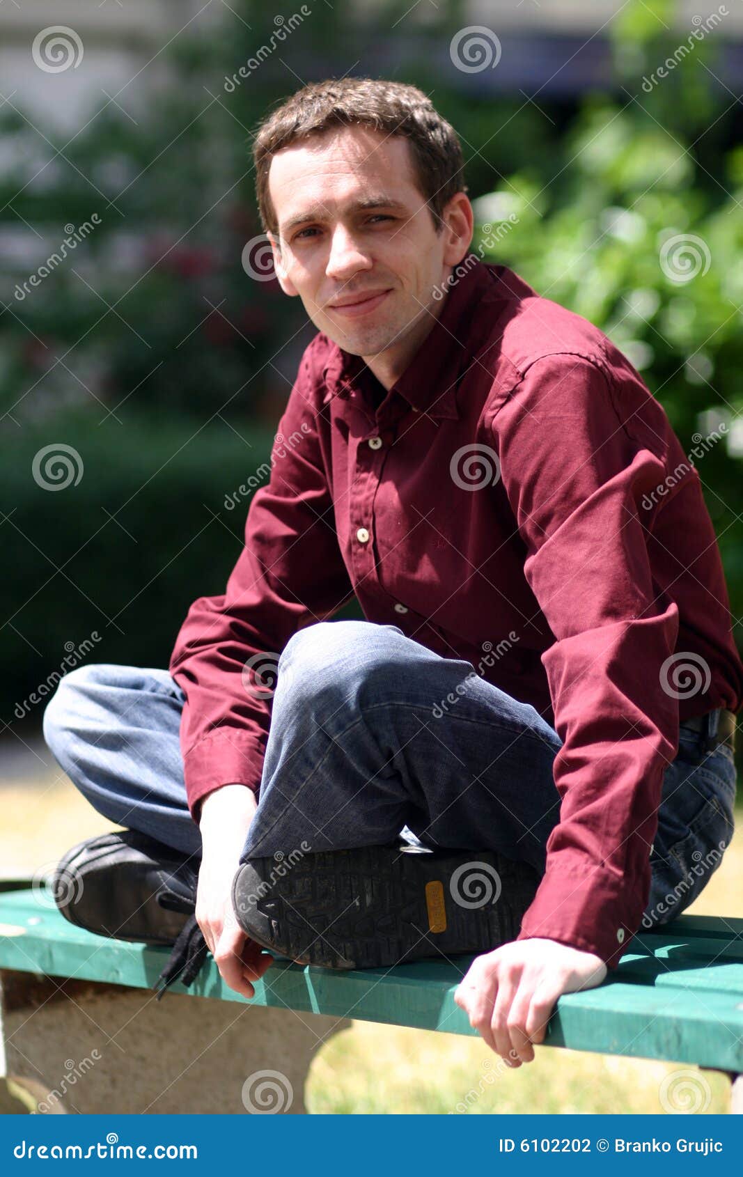 Men on the bench stock photo. Image of relax, lifestyle - 6102202