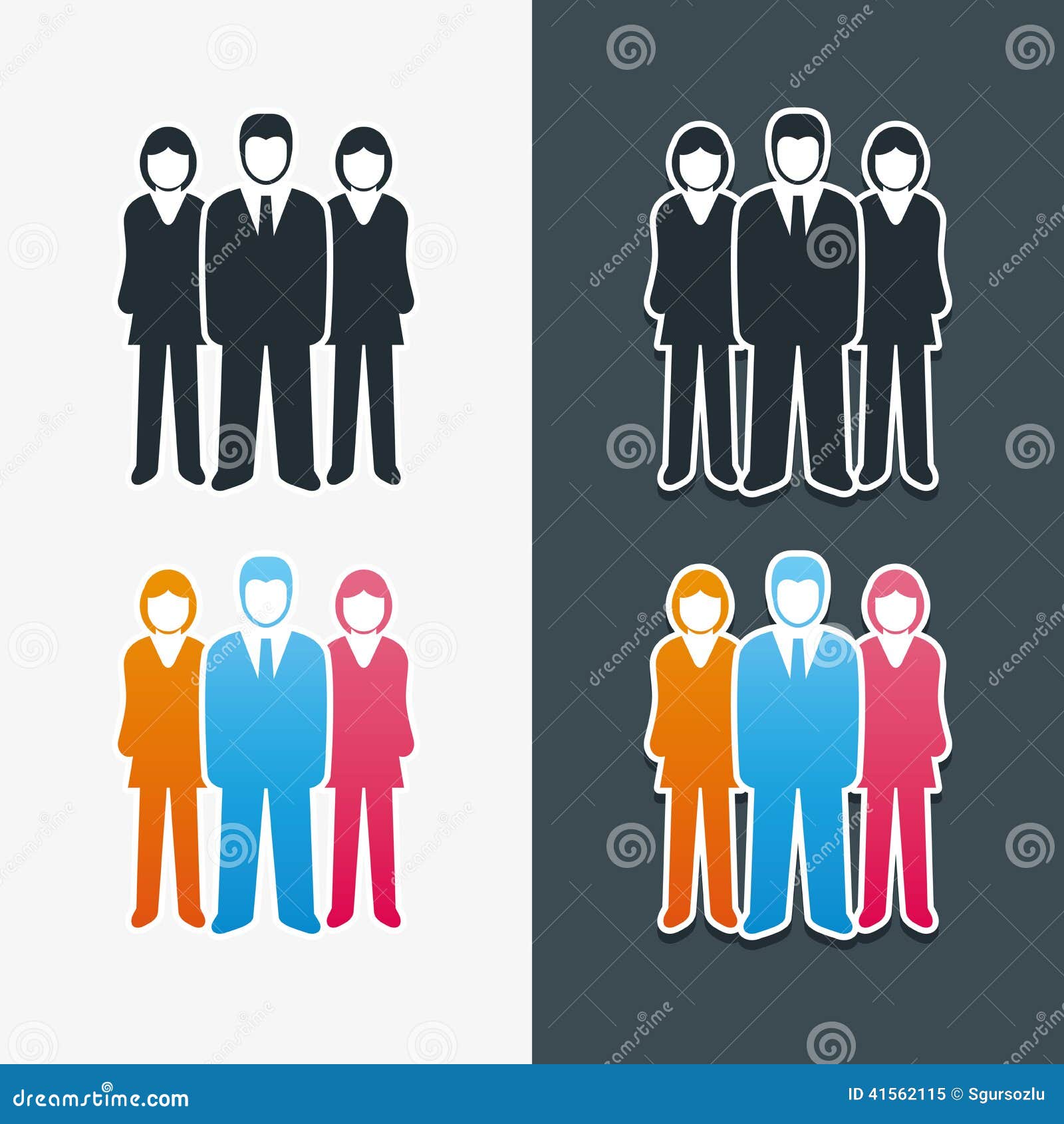 Men bosses stock vector. Illustration of person, isolated - 41562115