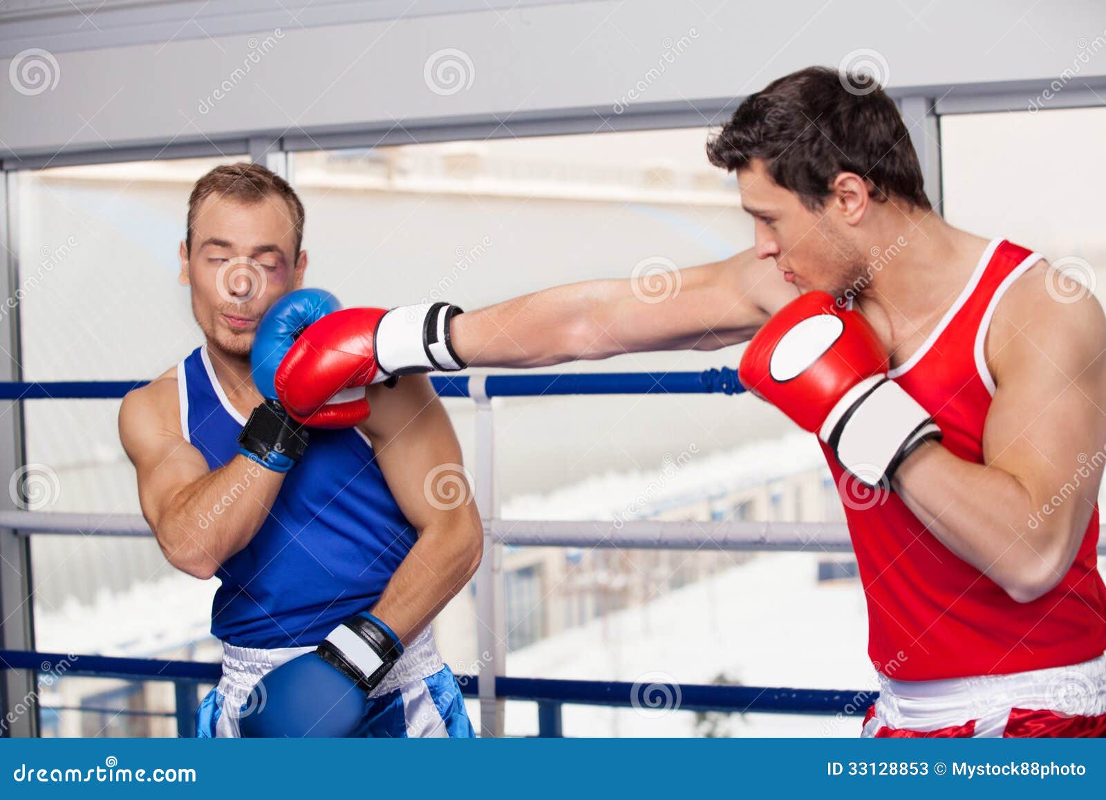 Men boxing. stock image. Image of boxing, concentrated - 33128853