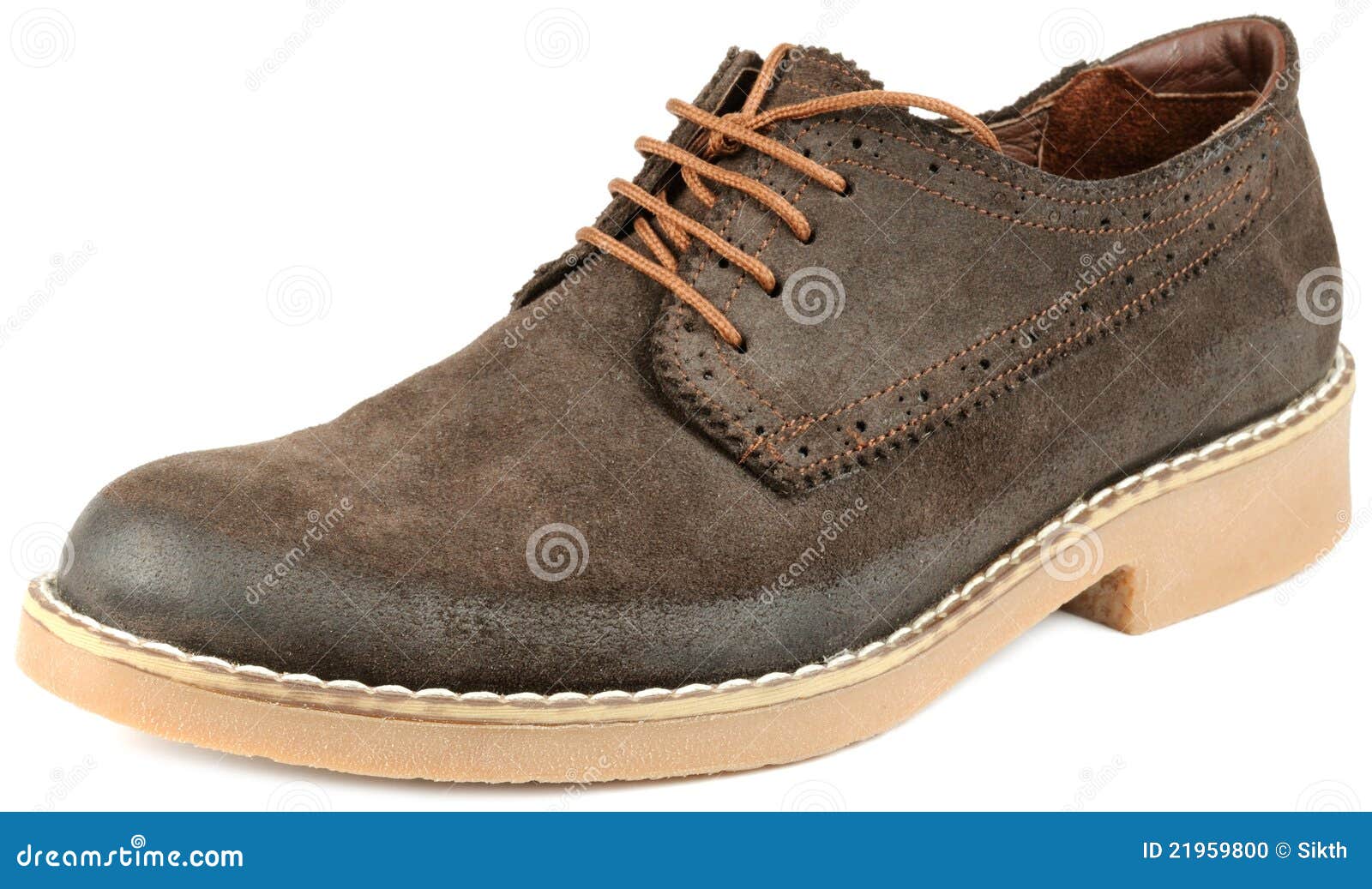 Men Brown Suede Shoe stock photo. Image of modern, shoes - 21959800