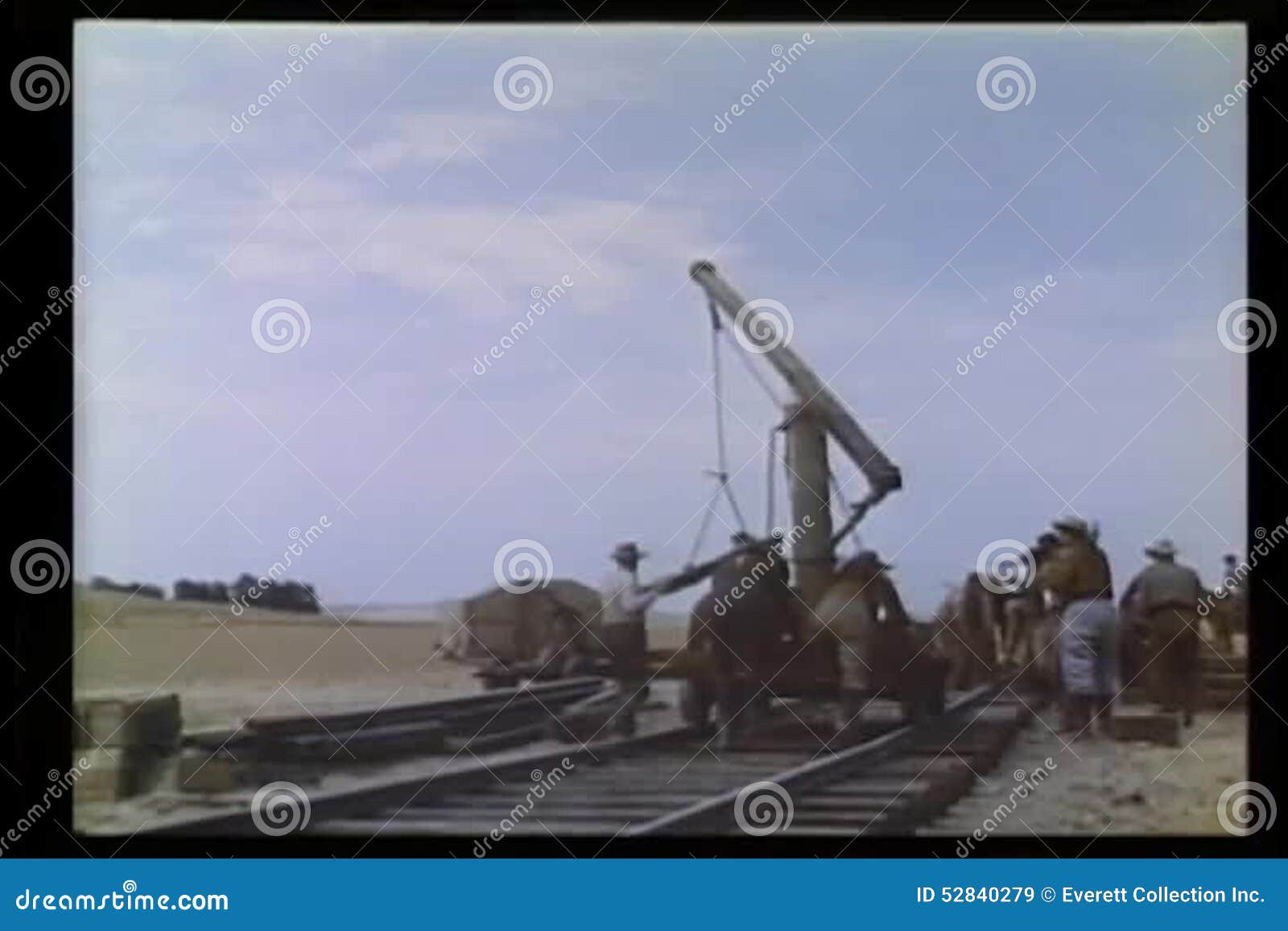 Men Building Railroad Track Stock Video - Video of built, building ...