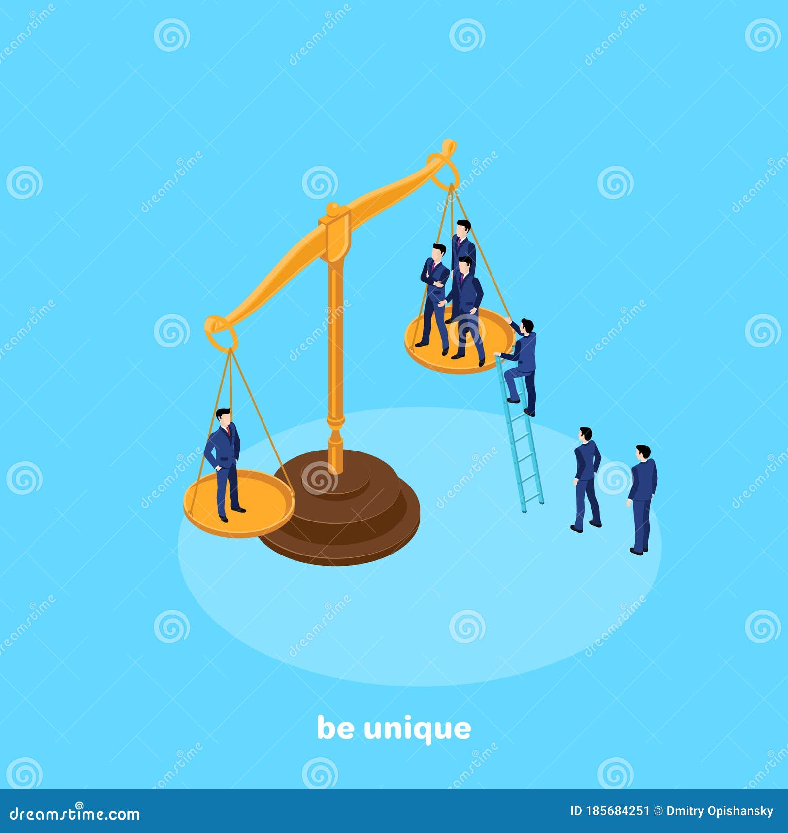 Be unique stock vector. Illustration of unique, symbol - 185684251