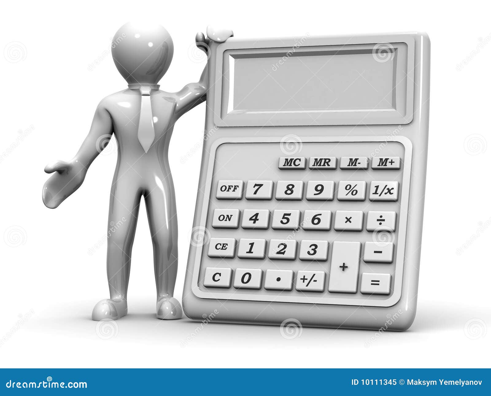 Men with calculator stock illustration. Illustration of horizontal ...