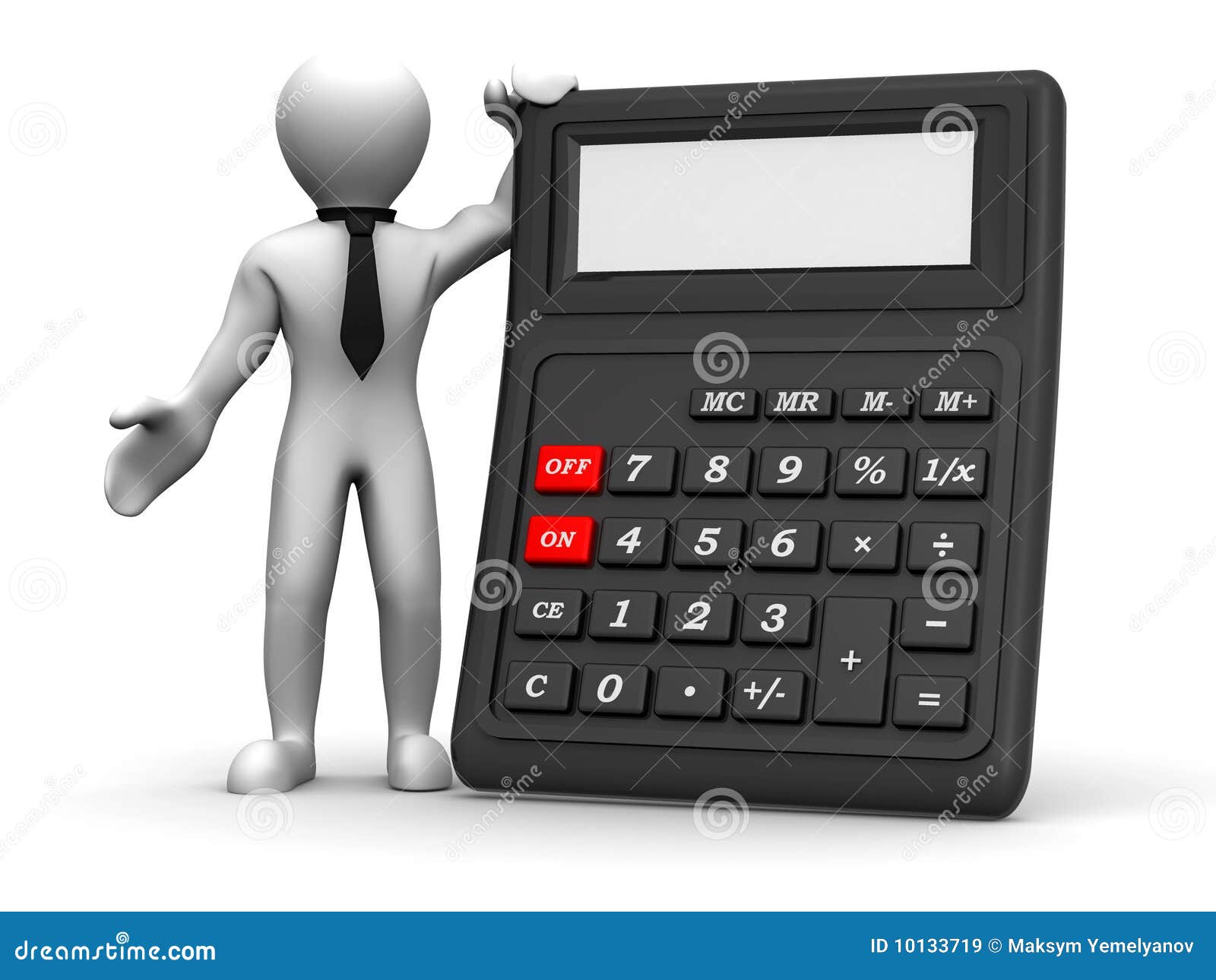 Men with calculator stock illustration. Illustration of isolated - 10133719