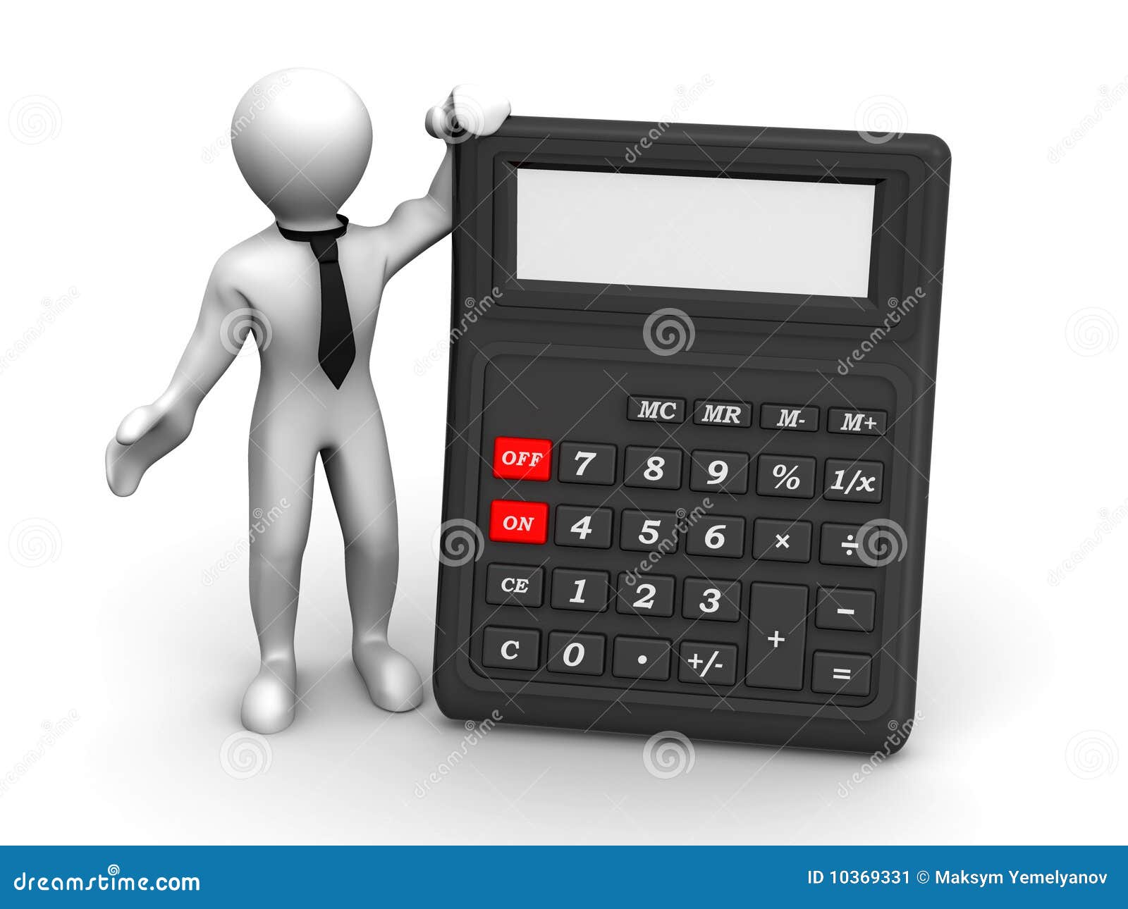 Men with calculator stock illustration. Illustration of calculating ...