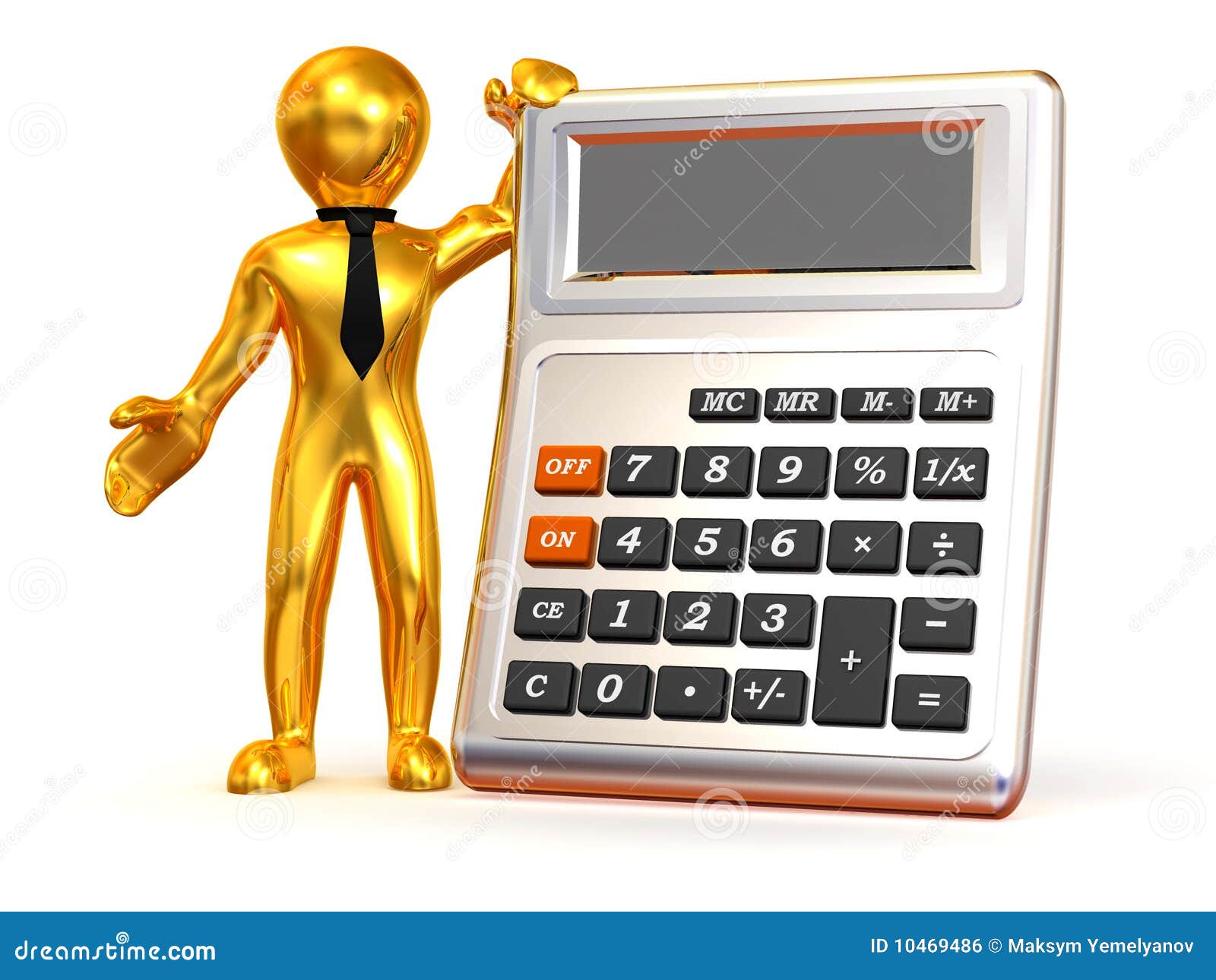 Men with calculator stock illustration. Illustration of calculating ...