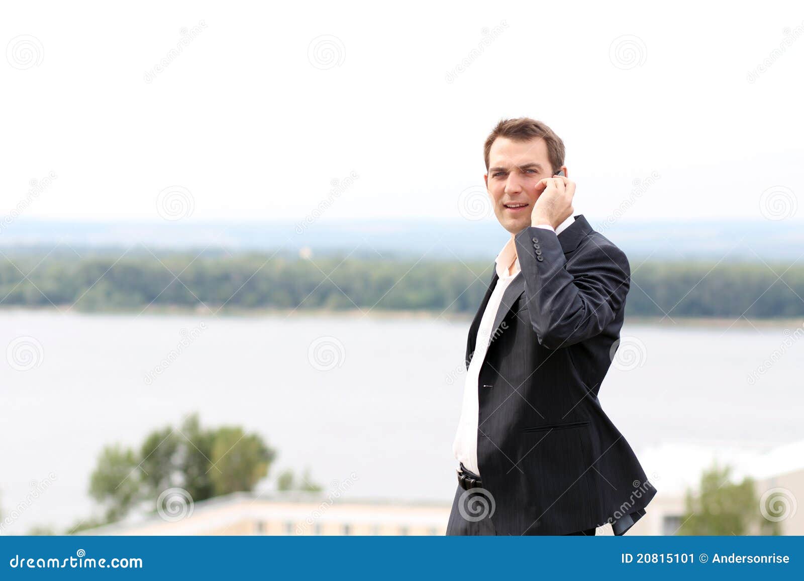 Men calling by phone stock image. Image of stylish, businesspeople ...