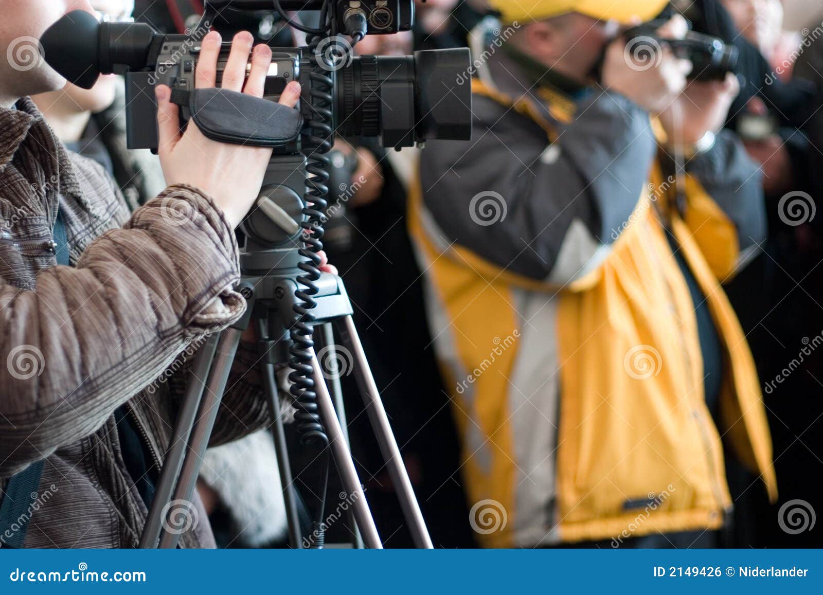 Men with cameras stock photo. Image of footage, journalist - 2149426