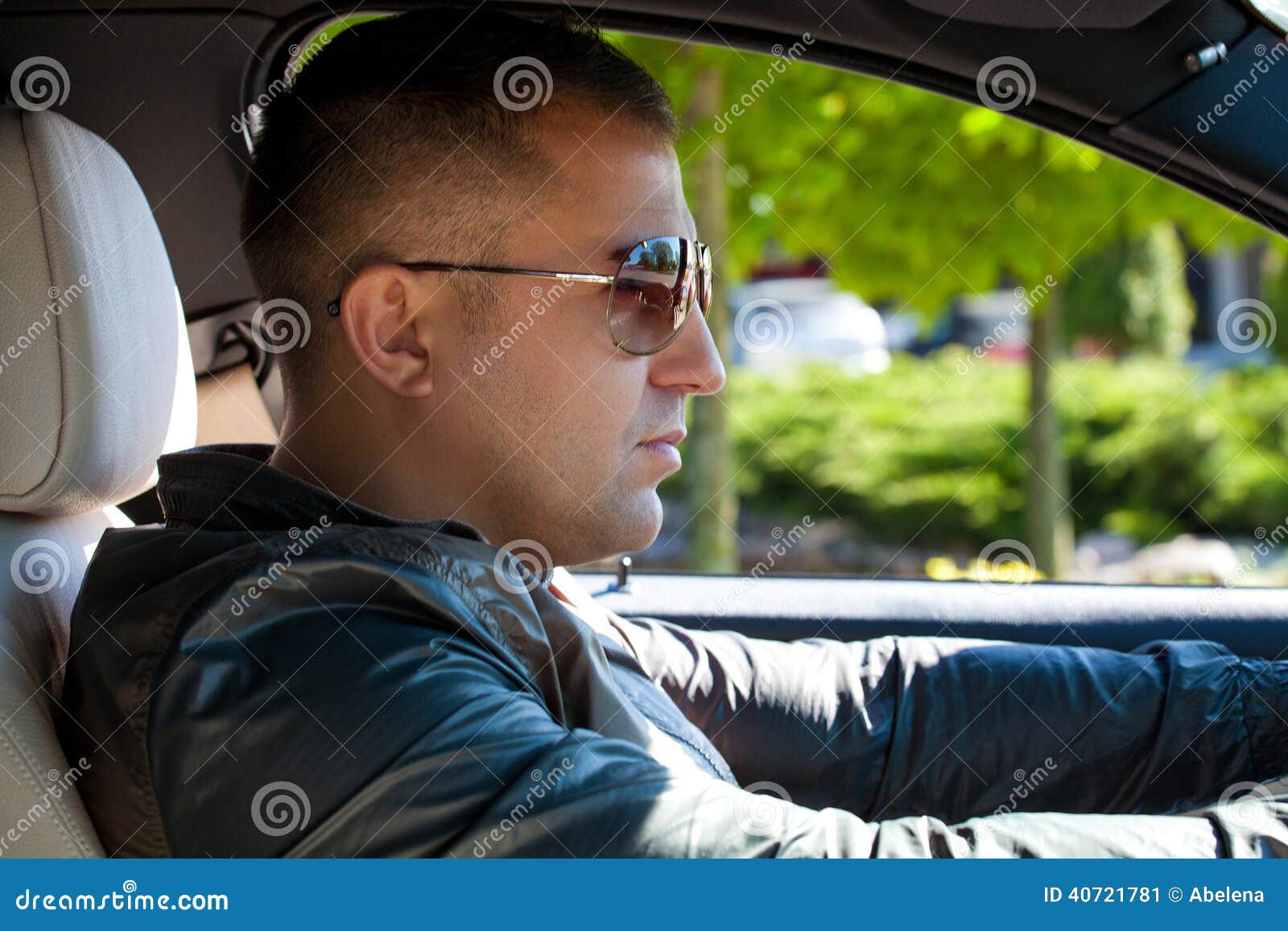 Men in car stock image. Image of occupation, transport - 40721781