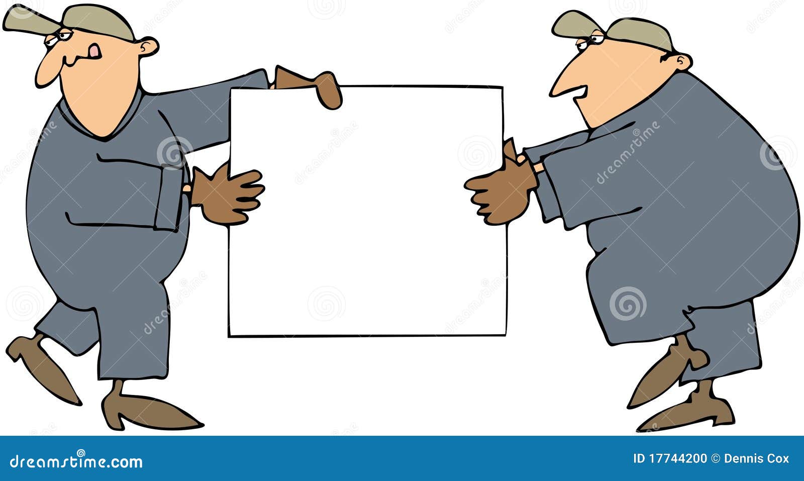 Men Carrying a Sign stock illustration. Illustration of carry - 17744200