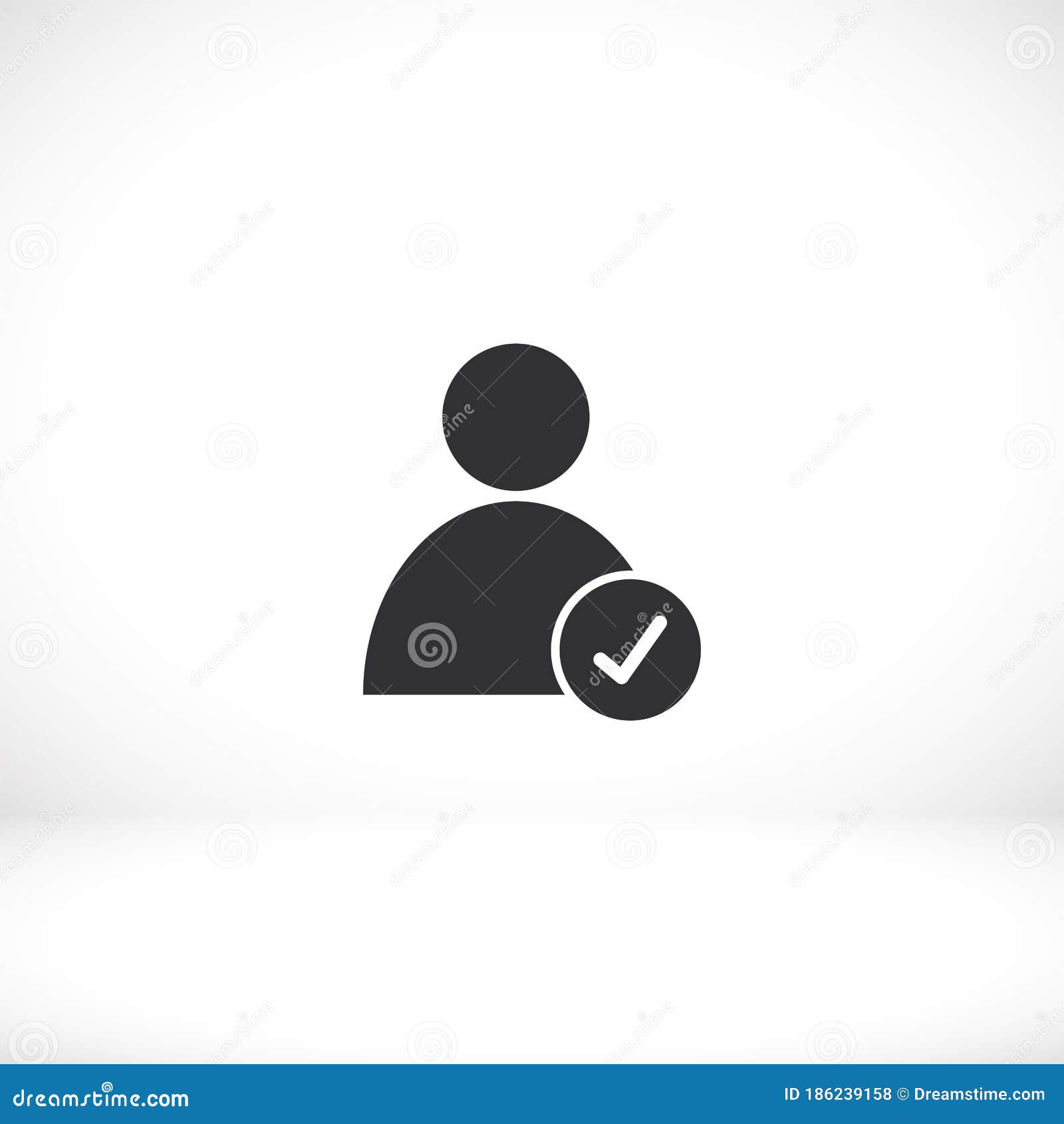 Men Check Mark Vector Icon. Check Mark. Person with a Mark on the Side ...