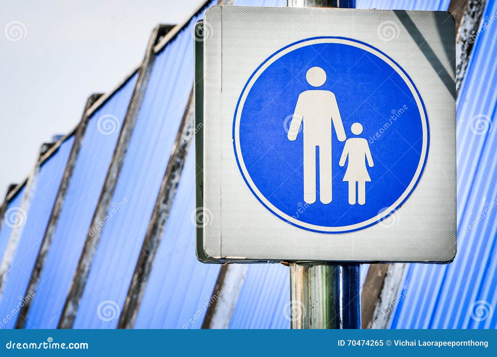 Men and Child on Traffic Sign, Concept Image Stock Image - Image of ...
