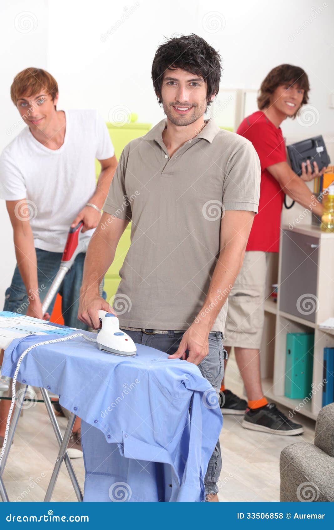 Men cleaning stock photo. Image of hair, caucasian, inside - 33506858