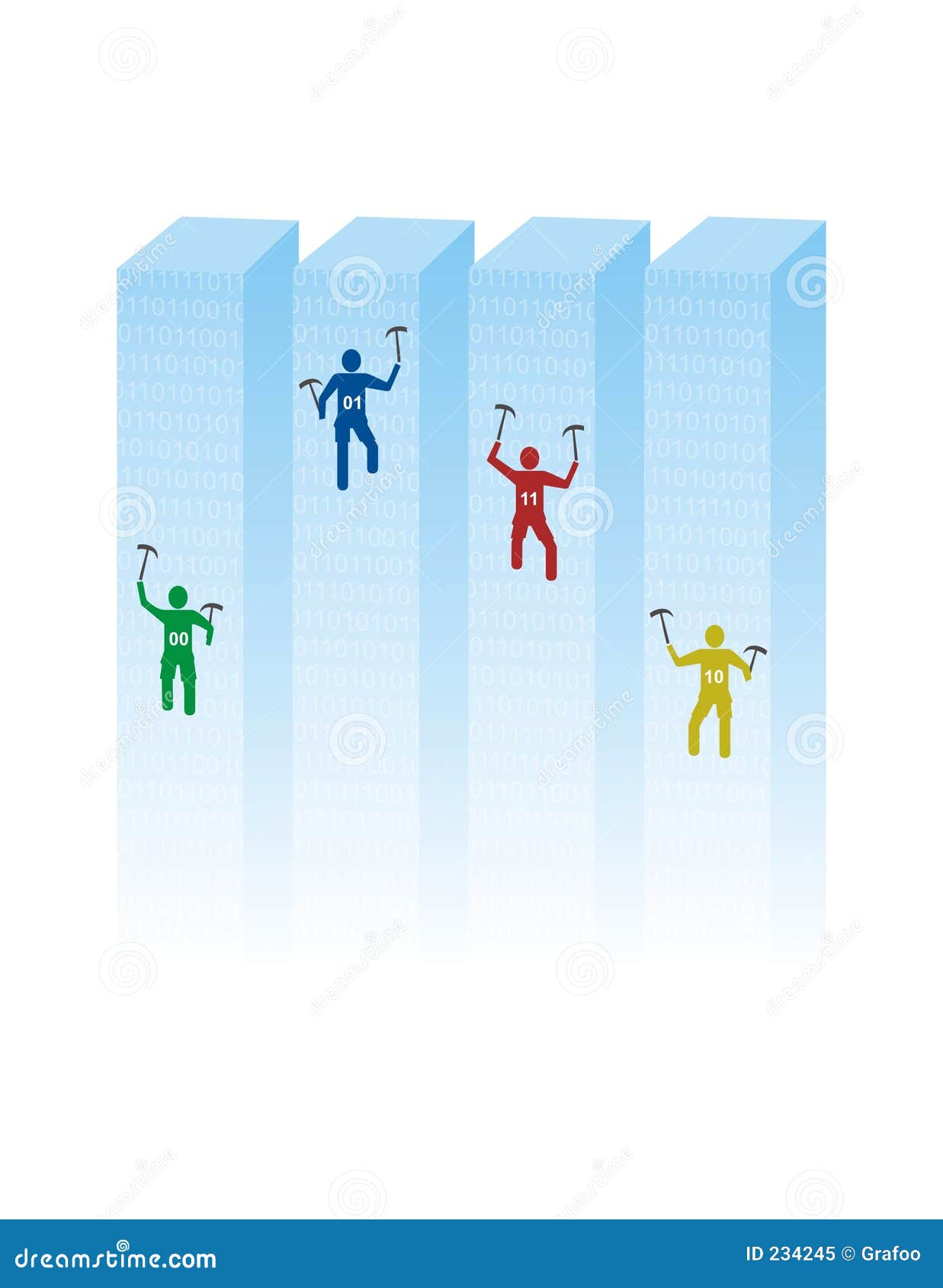 Men climbing a graph stock illustration. Illustration of climbing - 234245