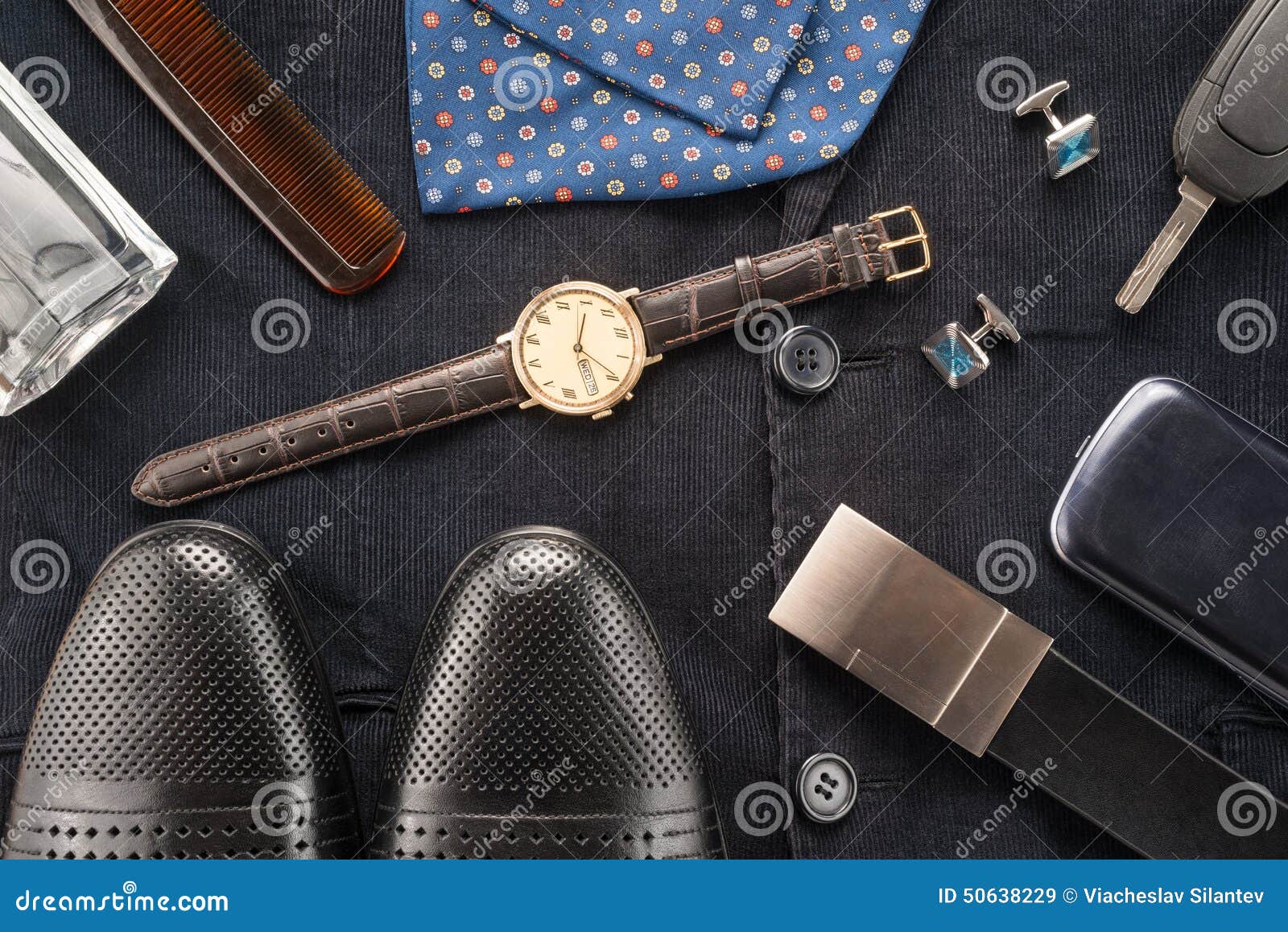 Men Clothing and Accessories Stock Image - Image of beauty, business ...