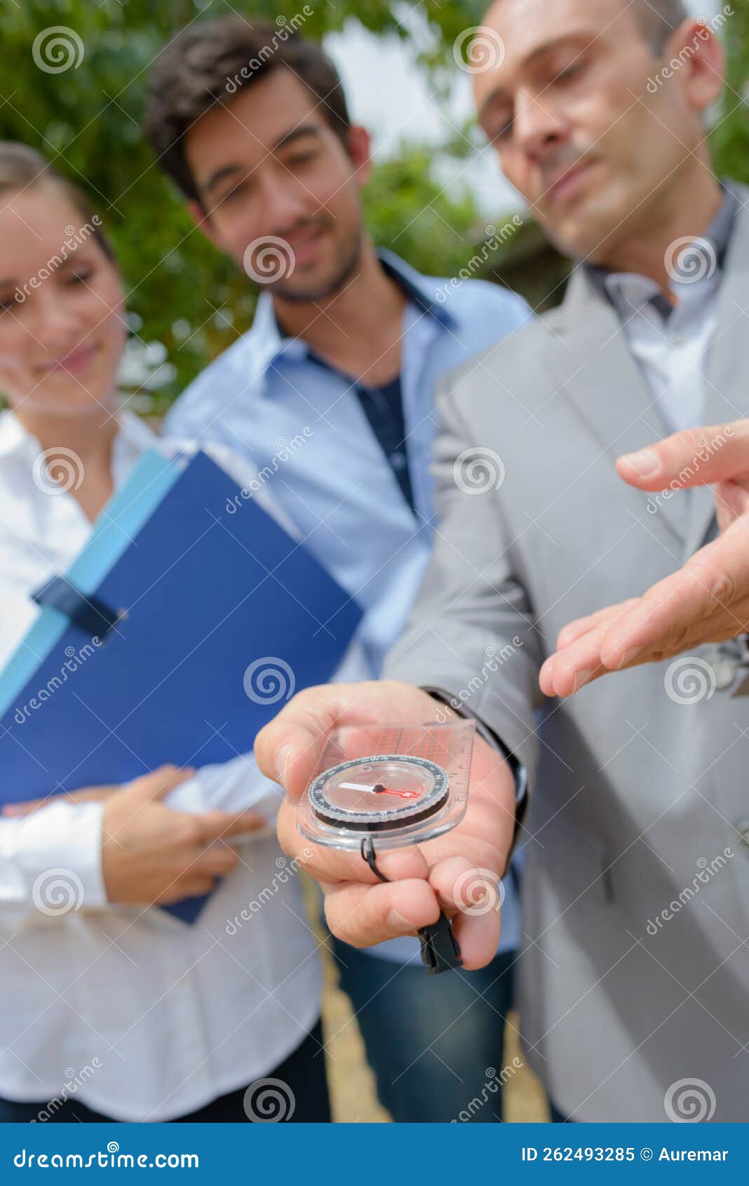 Man with compass stock image. Image of agency, happy - 262493285