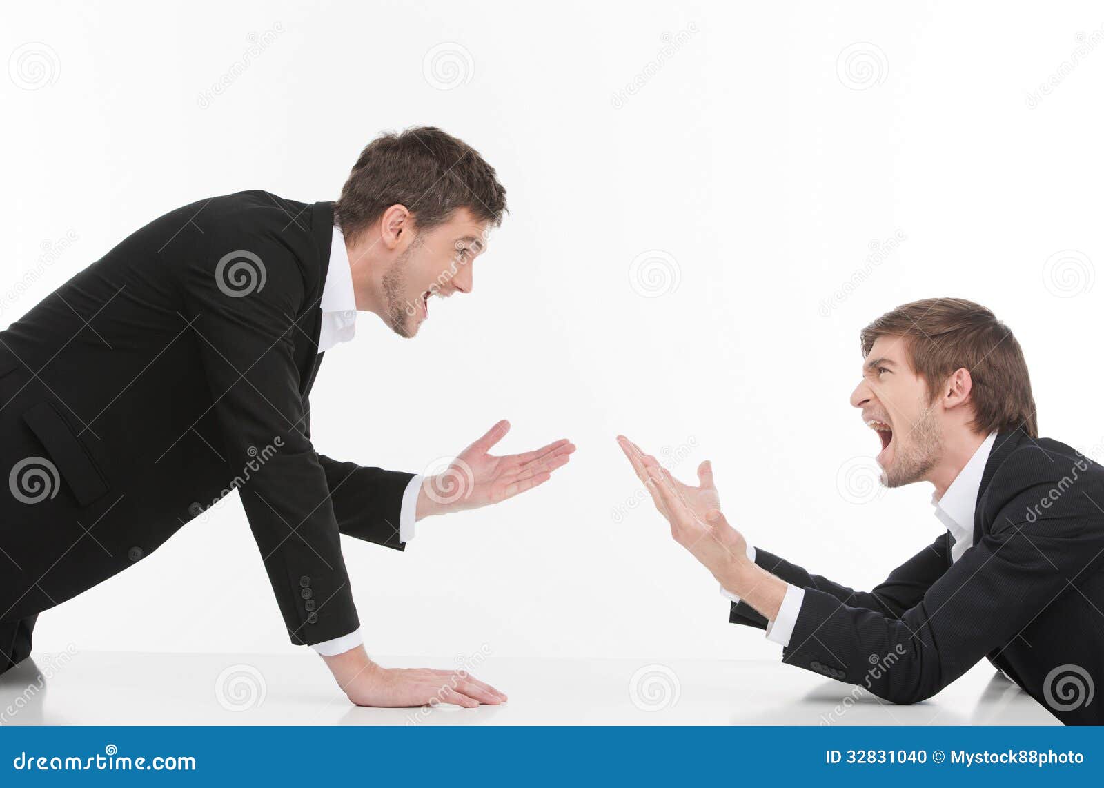 Men confrontation. stock photo. Image of hand, foreground - 32831040