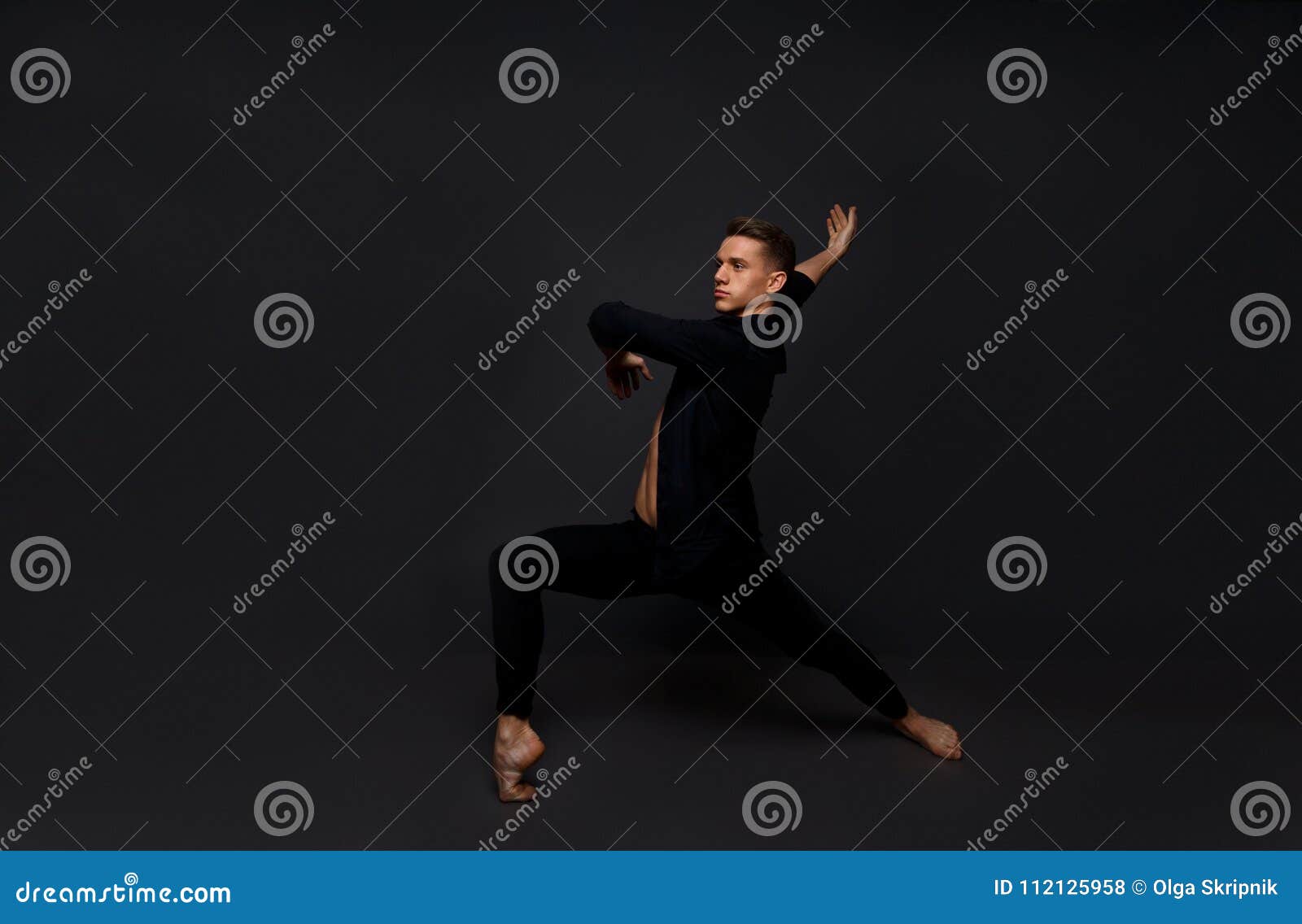 The guy is dancing stock photo. Image of male, dances - 112125958