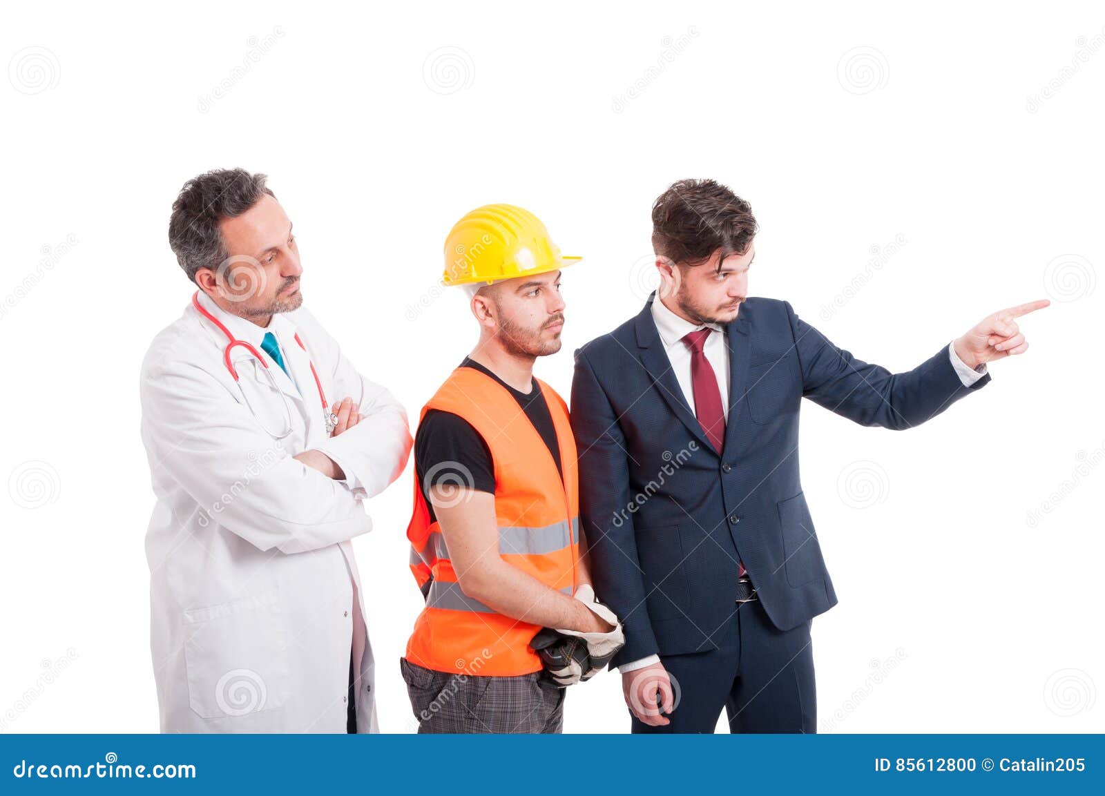 Men with Different Professions Stock Photo - Image of architect, lawyer ...