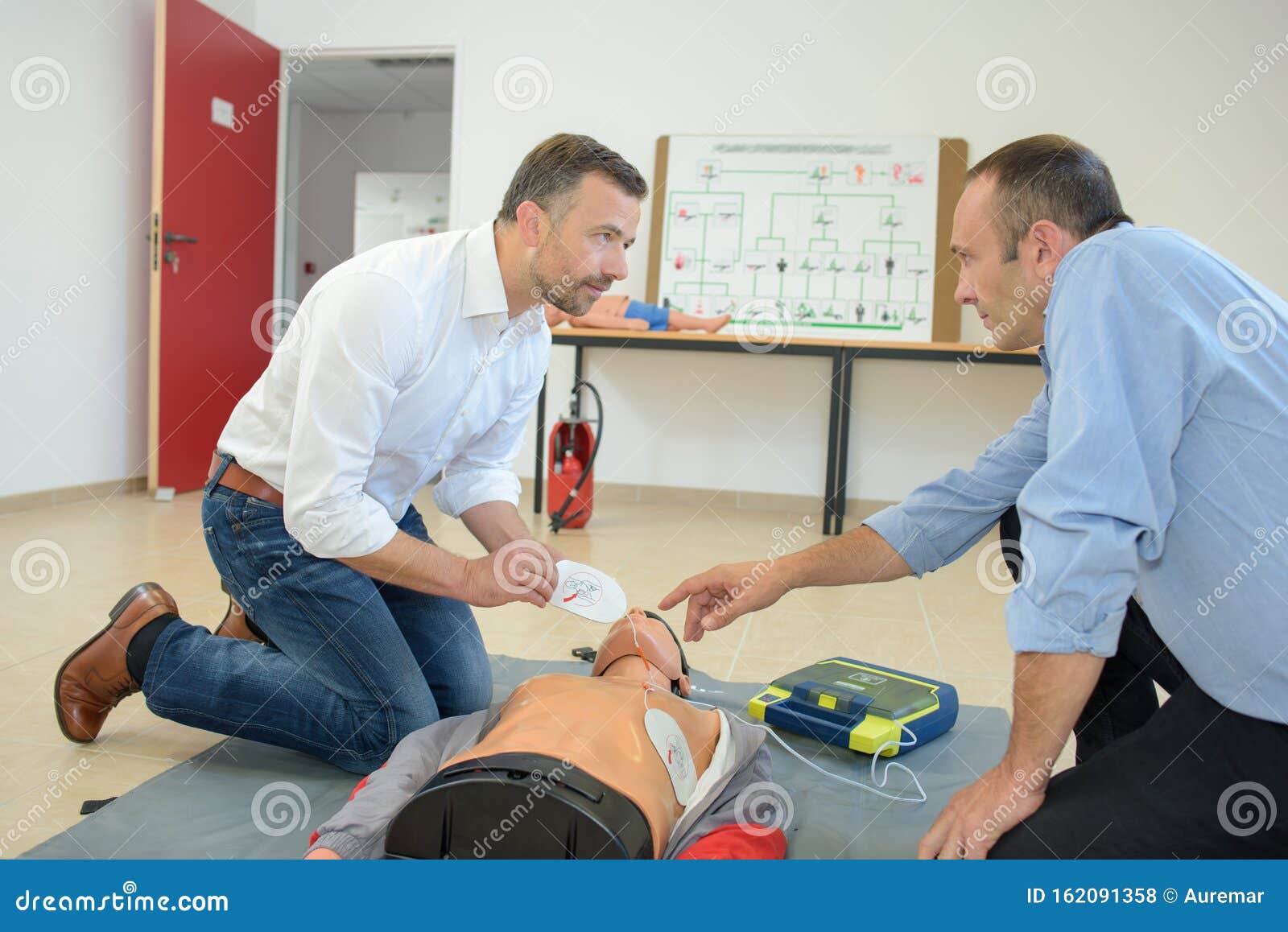 Men Doing First Aid with Dummy Stock Photo - Image of rescuer ...