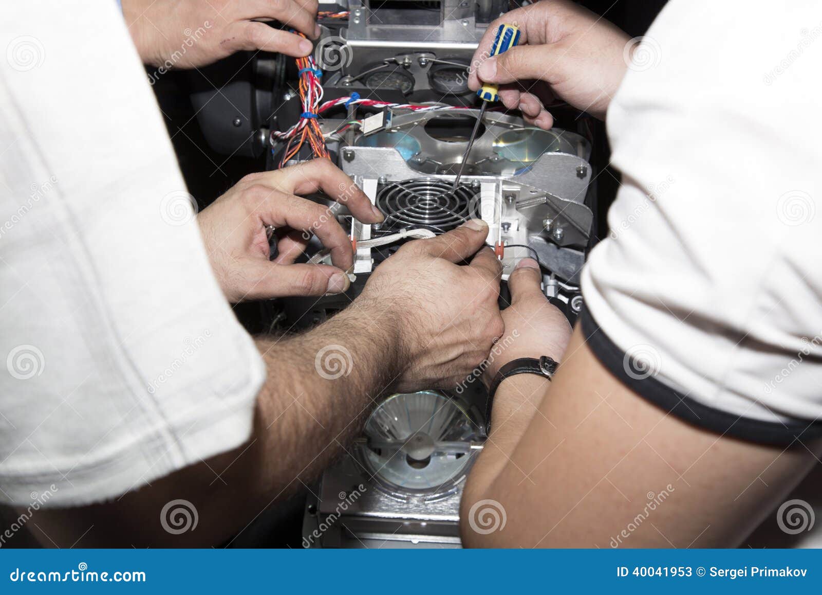 Men Doing Repair of Technique Stock Image - Image of spare, expert ...