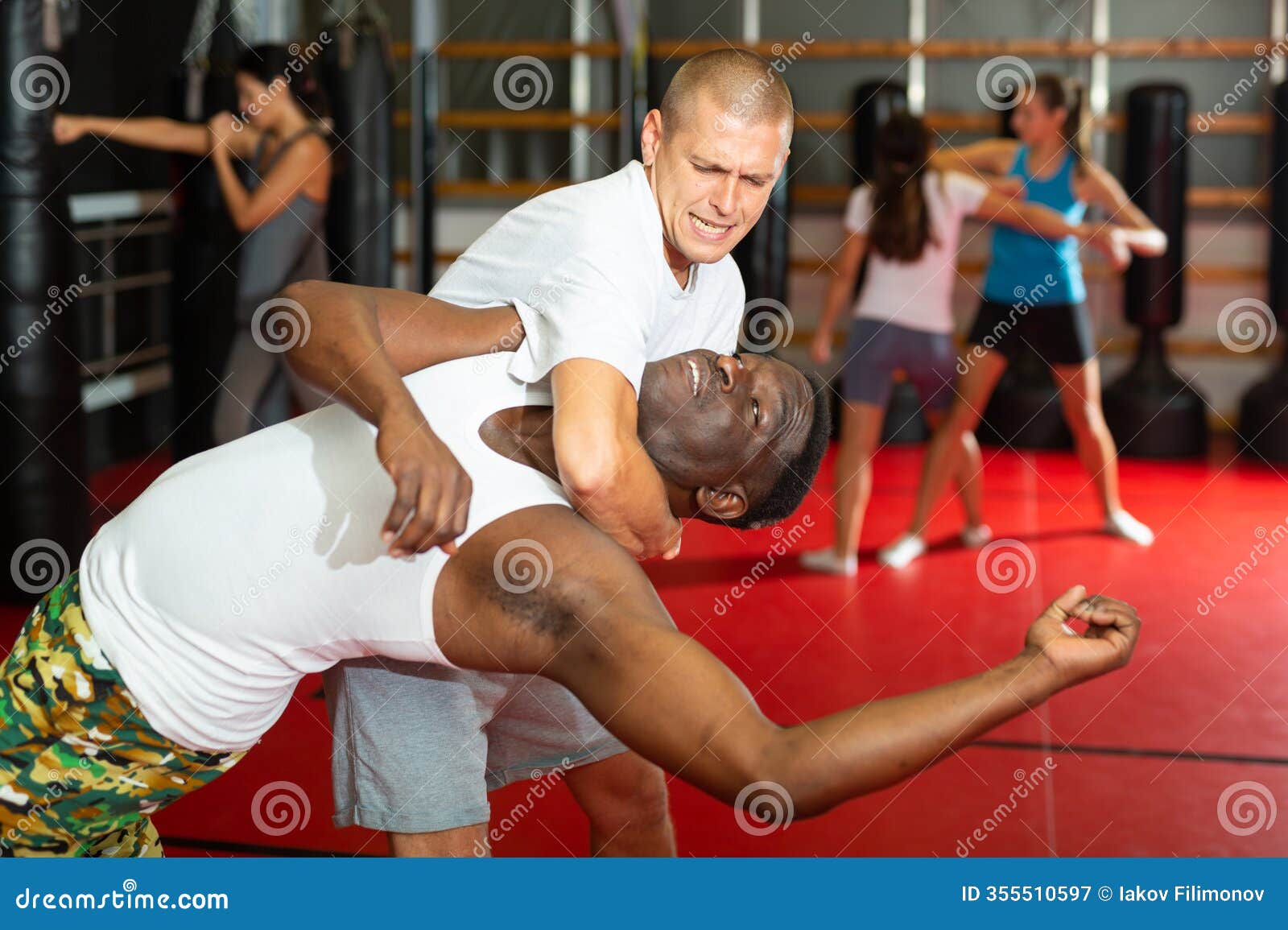 Men Doing Strength Techniques in Self Defense Training Stock Image ...