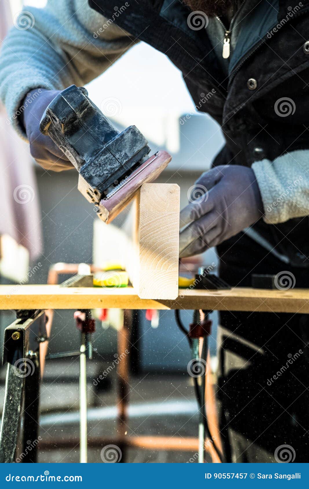 Men doing woodwork stock image. Image of garden, outdoor - 90557457