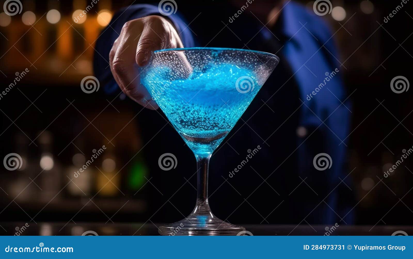 Men Drinking Cocktails at a Bar Counter in a Nightclub Generated by AI ...