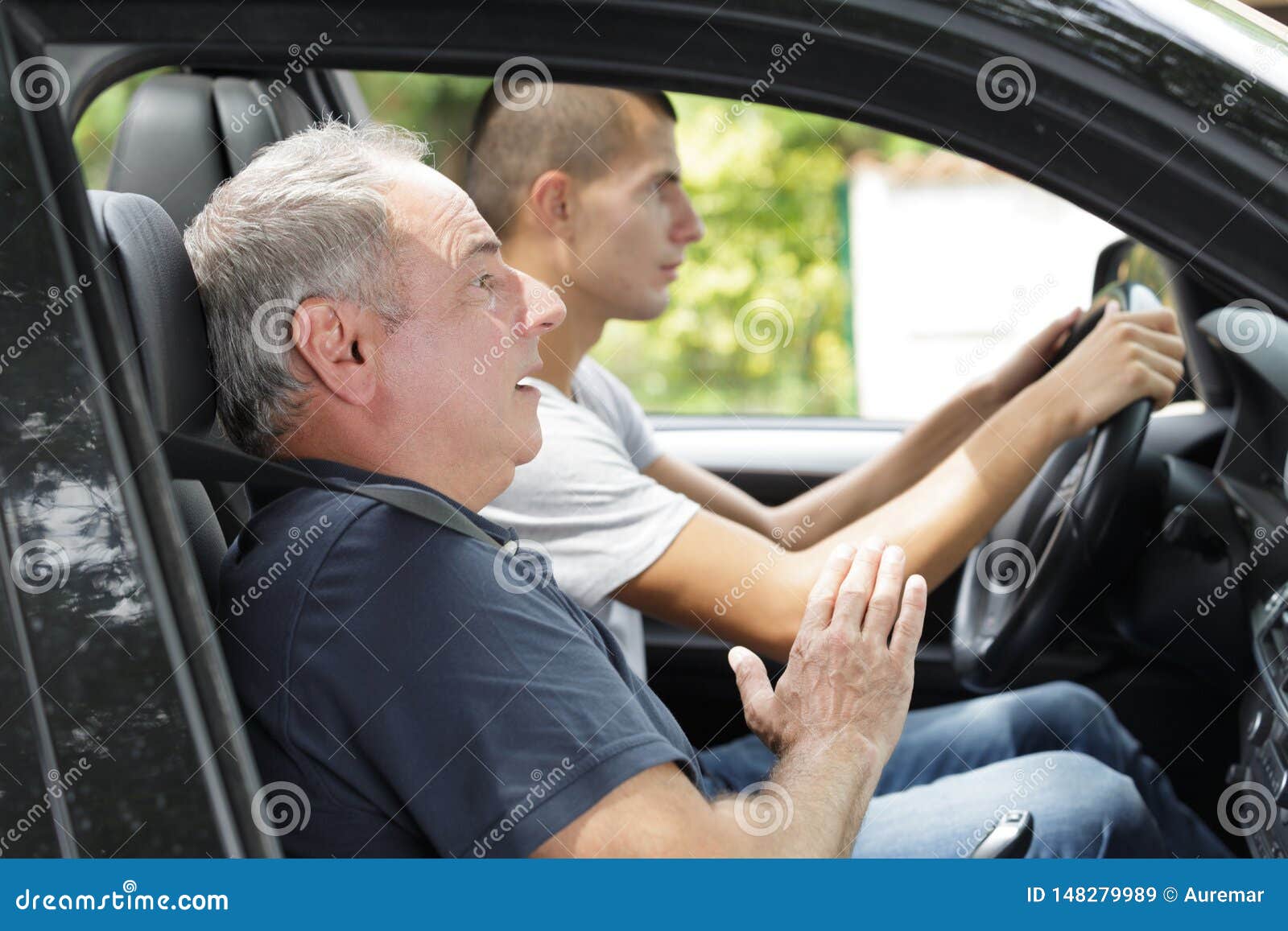 2 men driving car stock image. Image of person, fuel - 148279989
