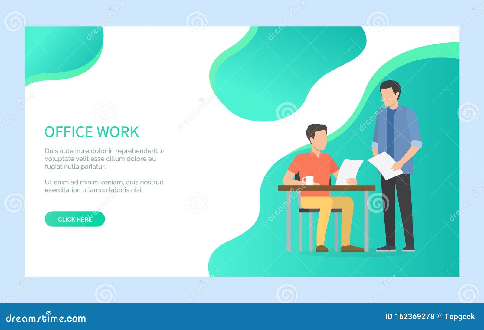 Men Employee Character Checking Document Vector Stock Vector ...