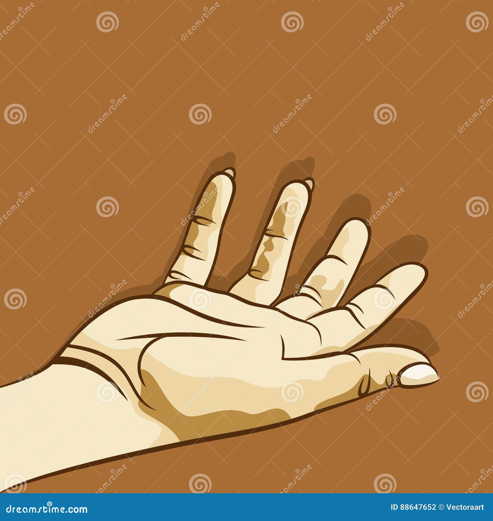 Men empty open hand stock vector. Illustration of caucasian - 88647652