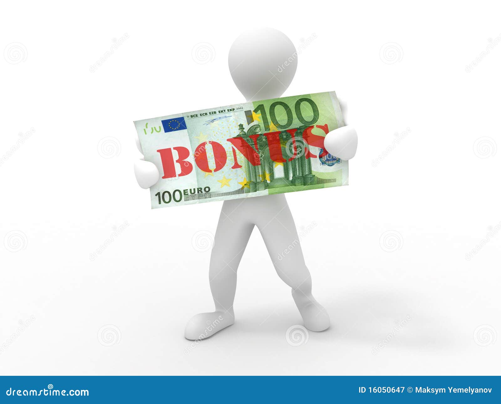 Men with euro. Bonus stock illustration. Illustration of greed - 16050647