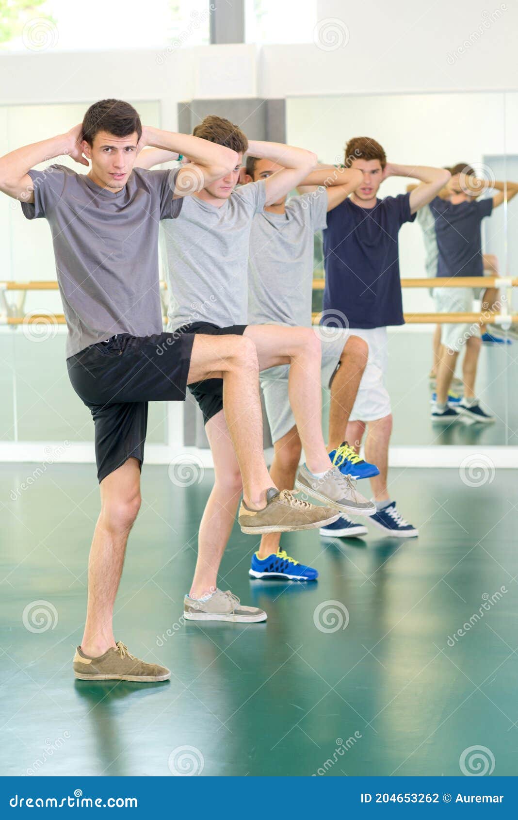 Men exercising in gym stock photo. Image of cardio, synchronised ...