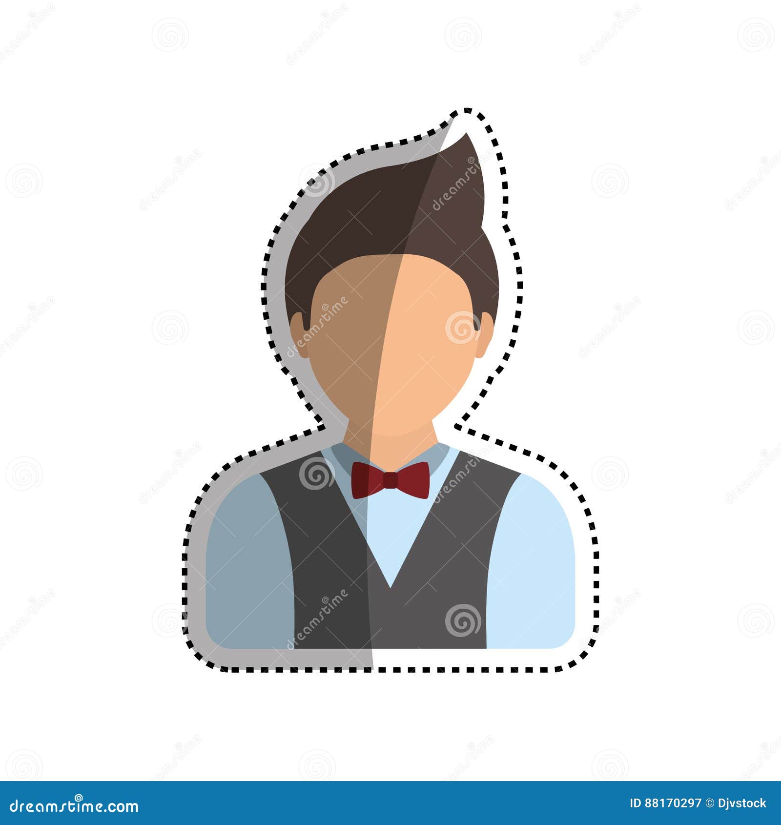 Men faceless profile stock illustration. Illustration of isolated ...