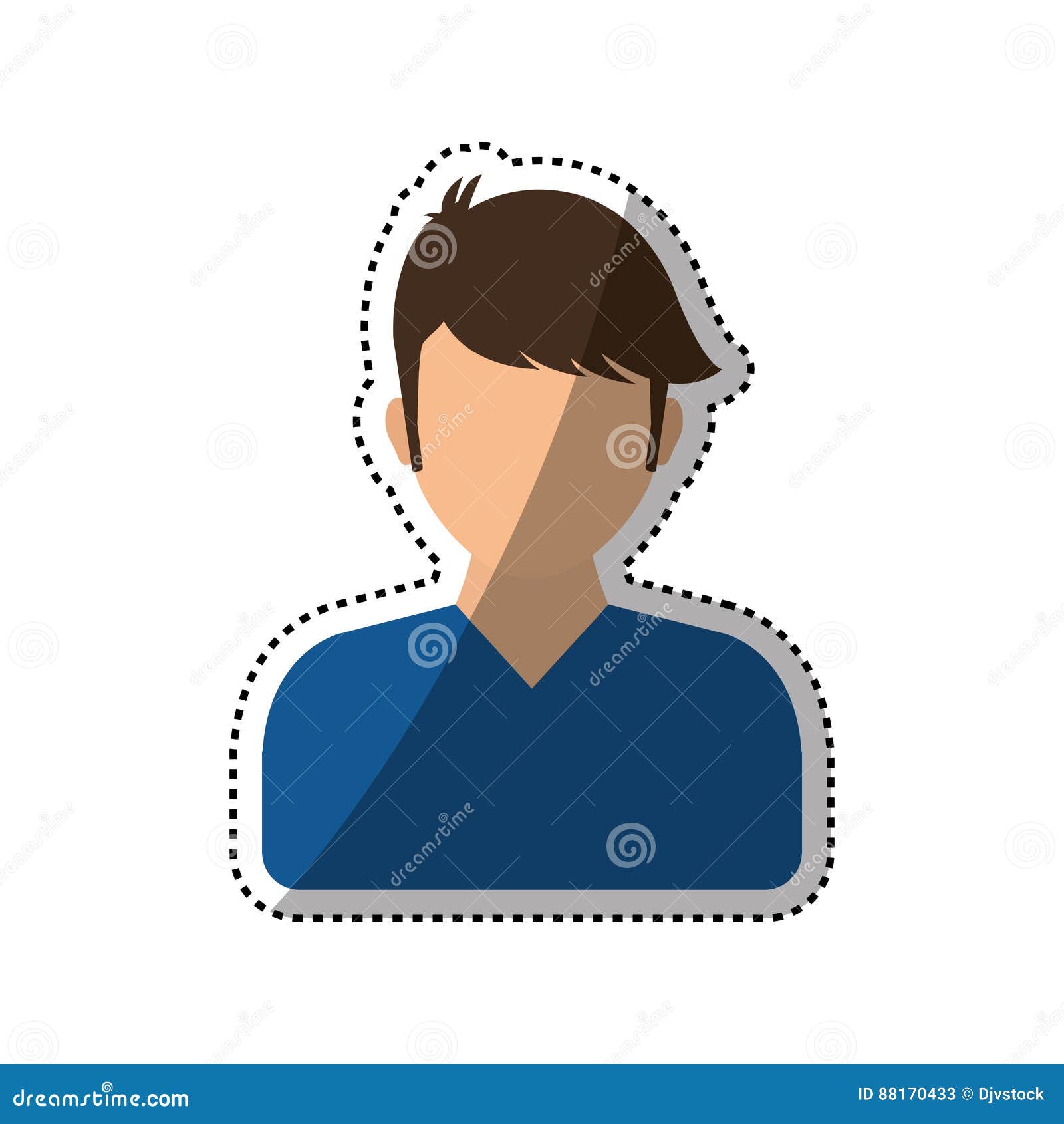 Men faceless profile stock illustration. Illustration of sign - 88170433