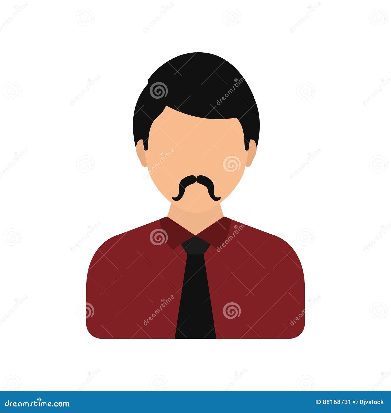 Men faceless profile stock illustration. Illustration of hair - 88168731