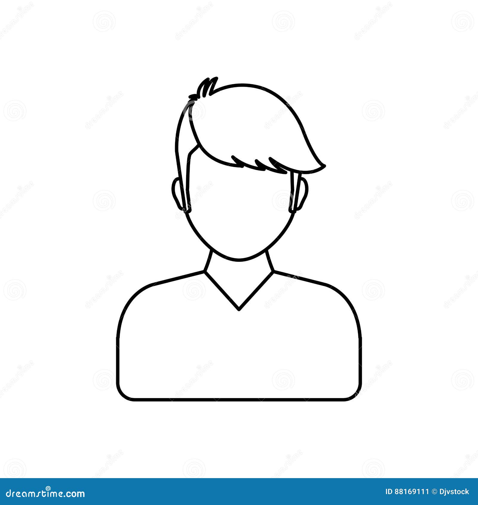 Men faceless profile stock illustration. Illustration of skin - 88169111