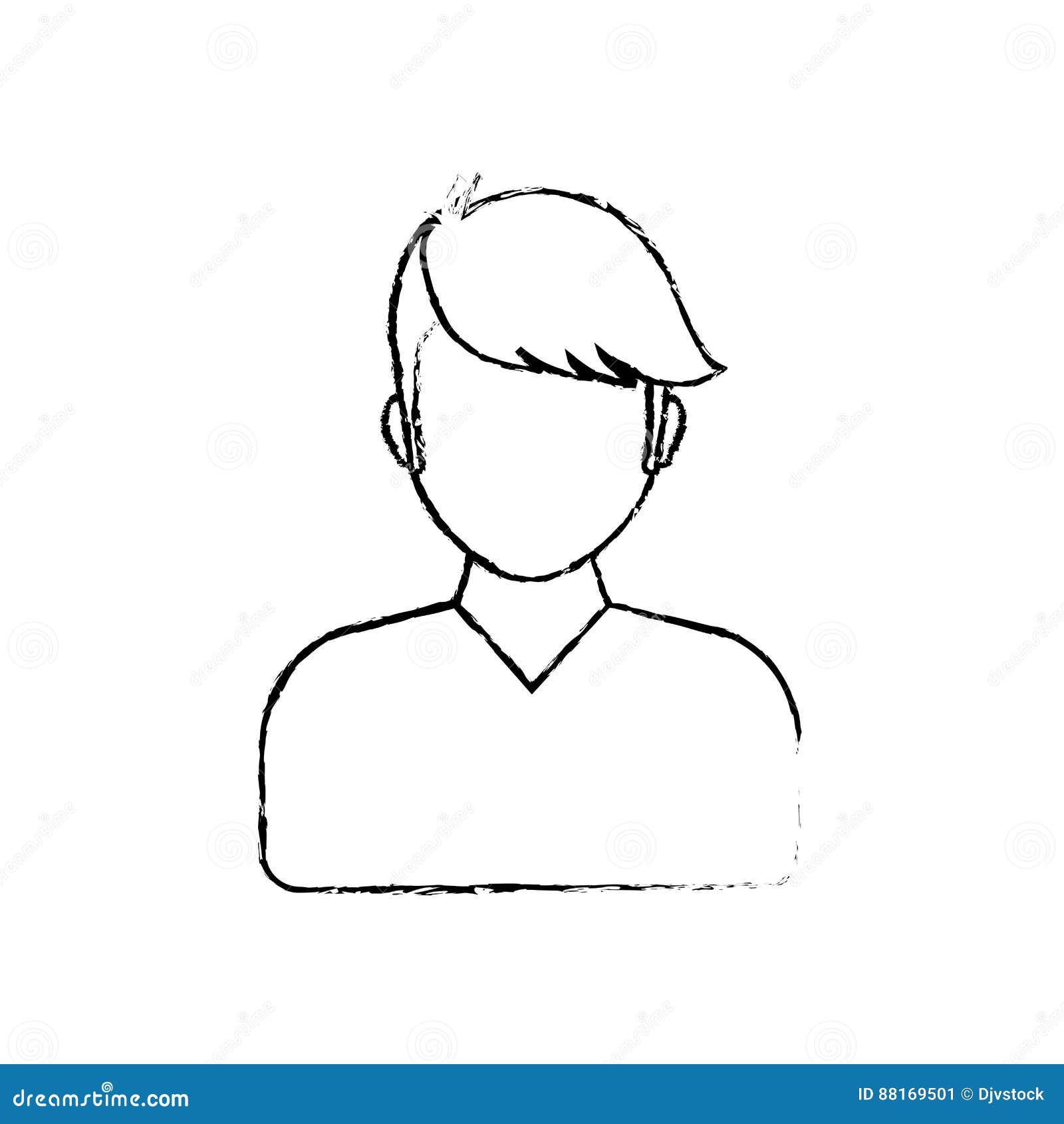 Men faceless profile stock illustration. Illustration of symbolic ...