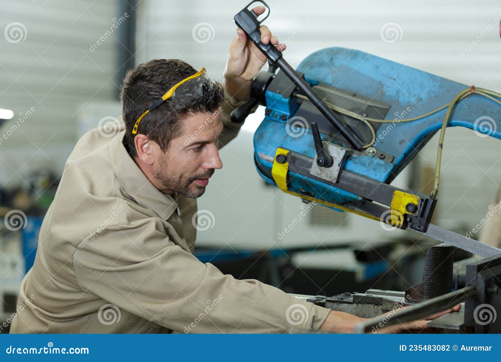 Man in factory stock photo. Image of production, metallurgy - 235483082